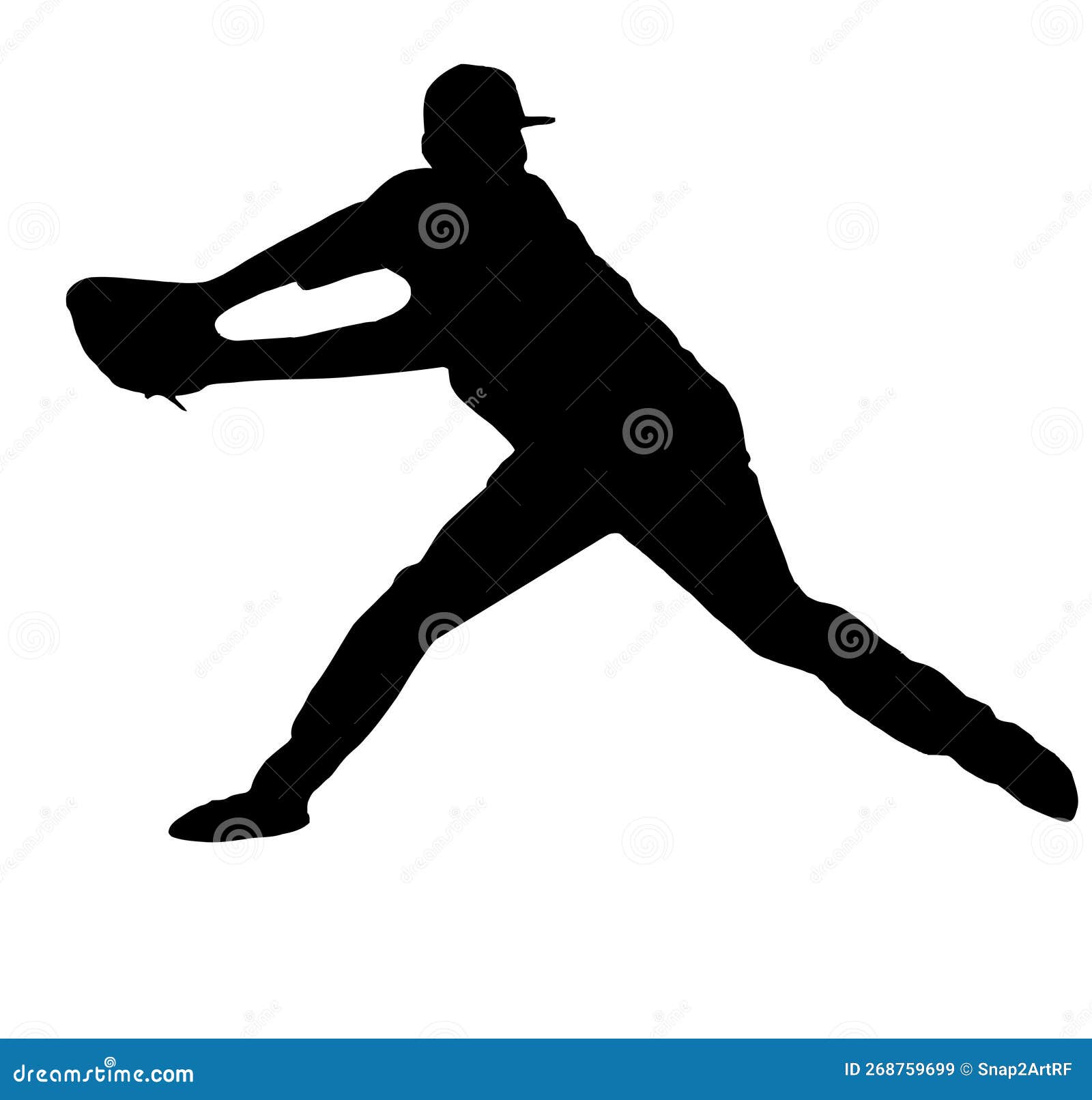 Silhouette of Baseball Fielder Making a Catch, Originating Image from ...