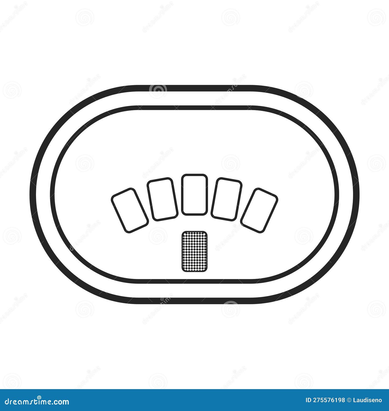 Isolated Silhouette of a Blackjack Table Vector Stock Vector ...