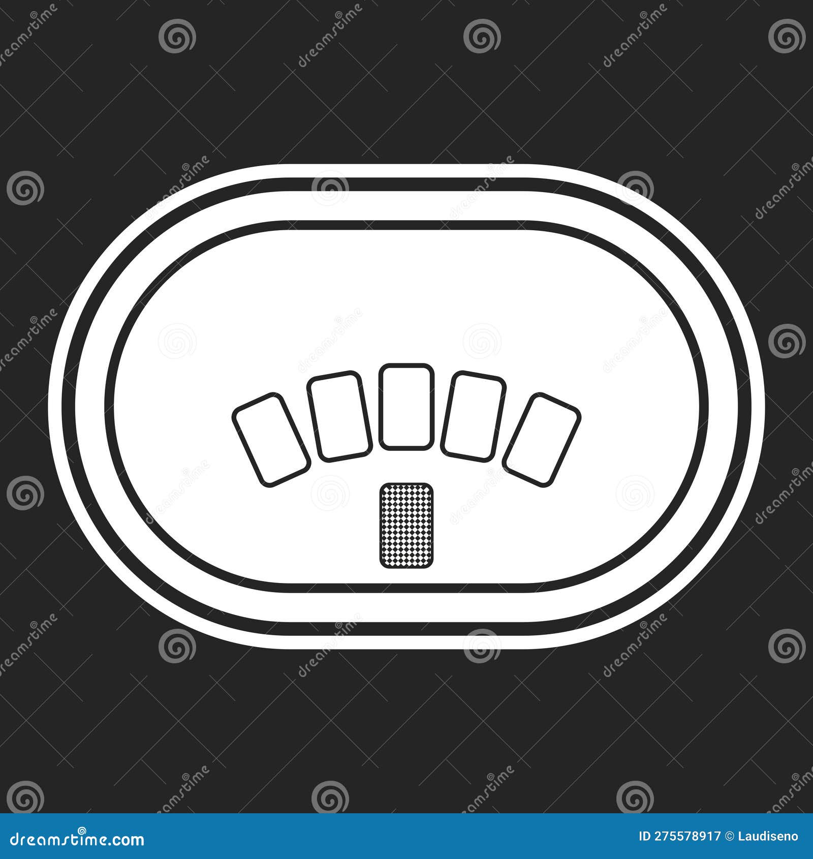 Isolated Silhouette of a Blackjack Table Vector Stock Vector ...