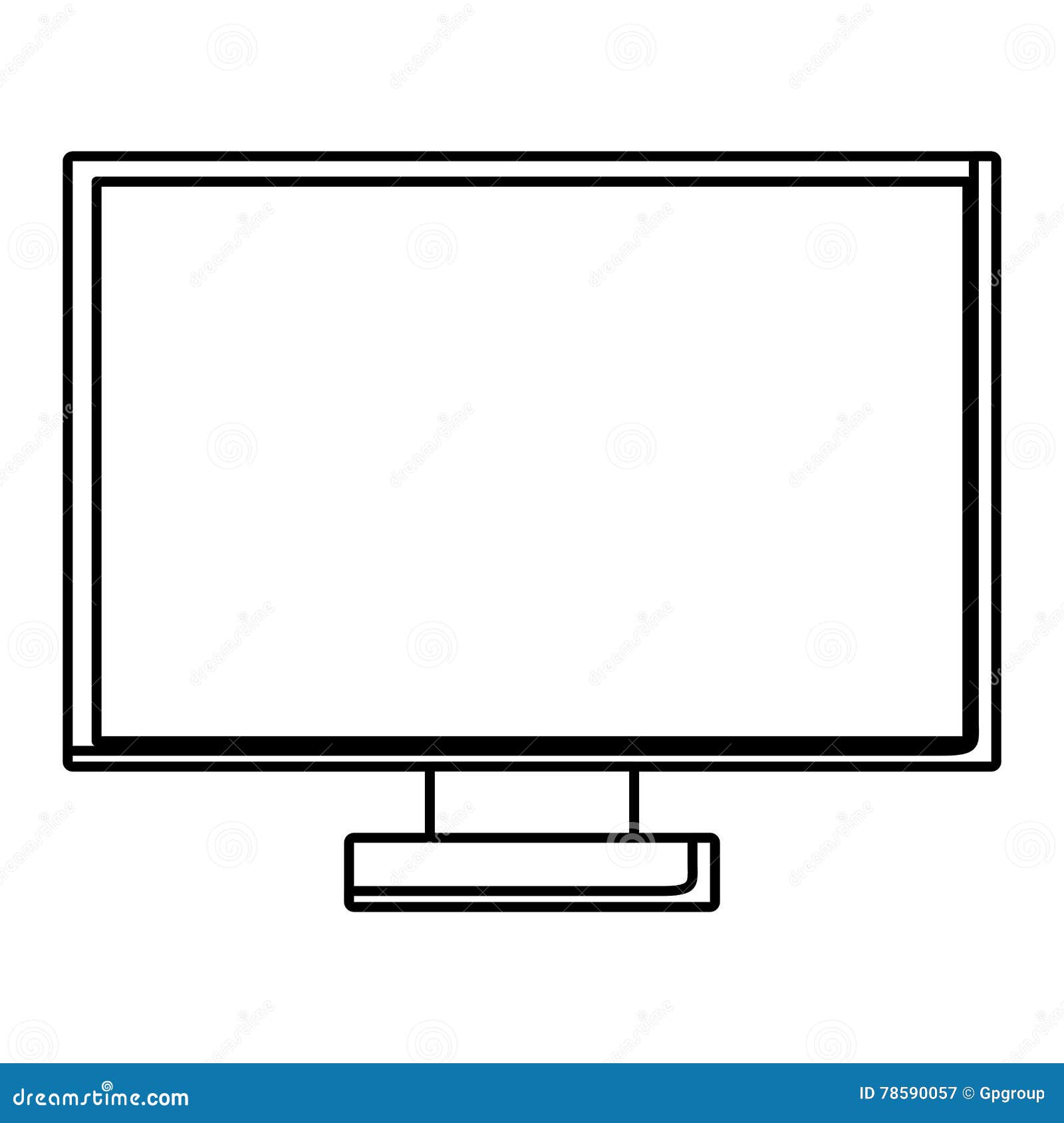 Isolated and Silhouette Computer Design Stock Vector - Illustration of ...