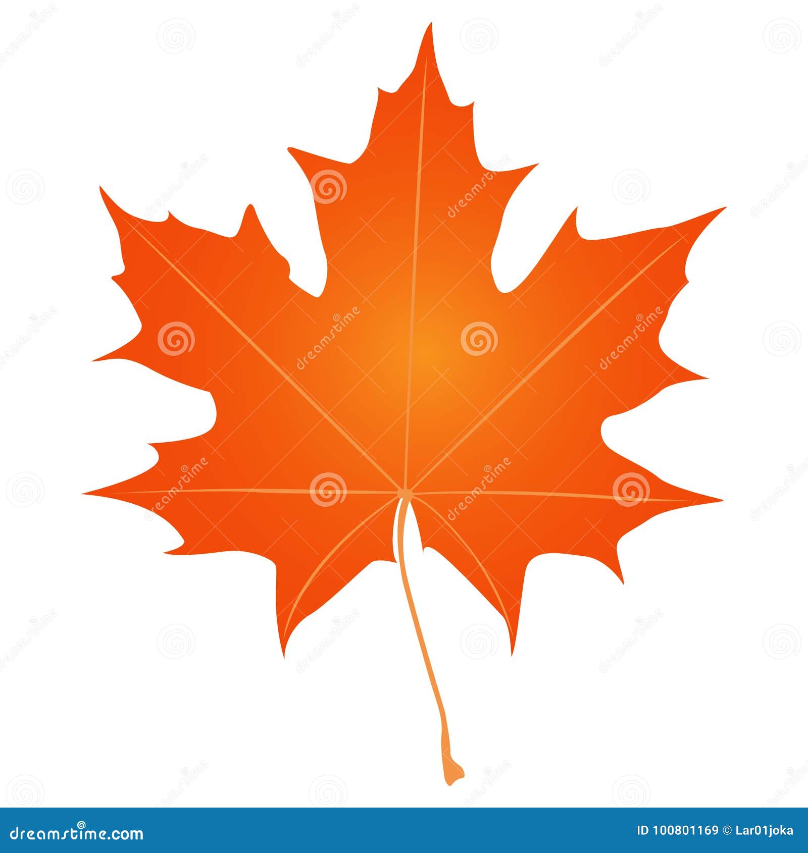 Isolated Fall Leaf Silhouette Stock Vector - Illustration of colorful ...