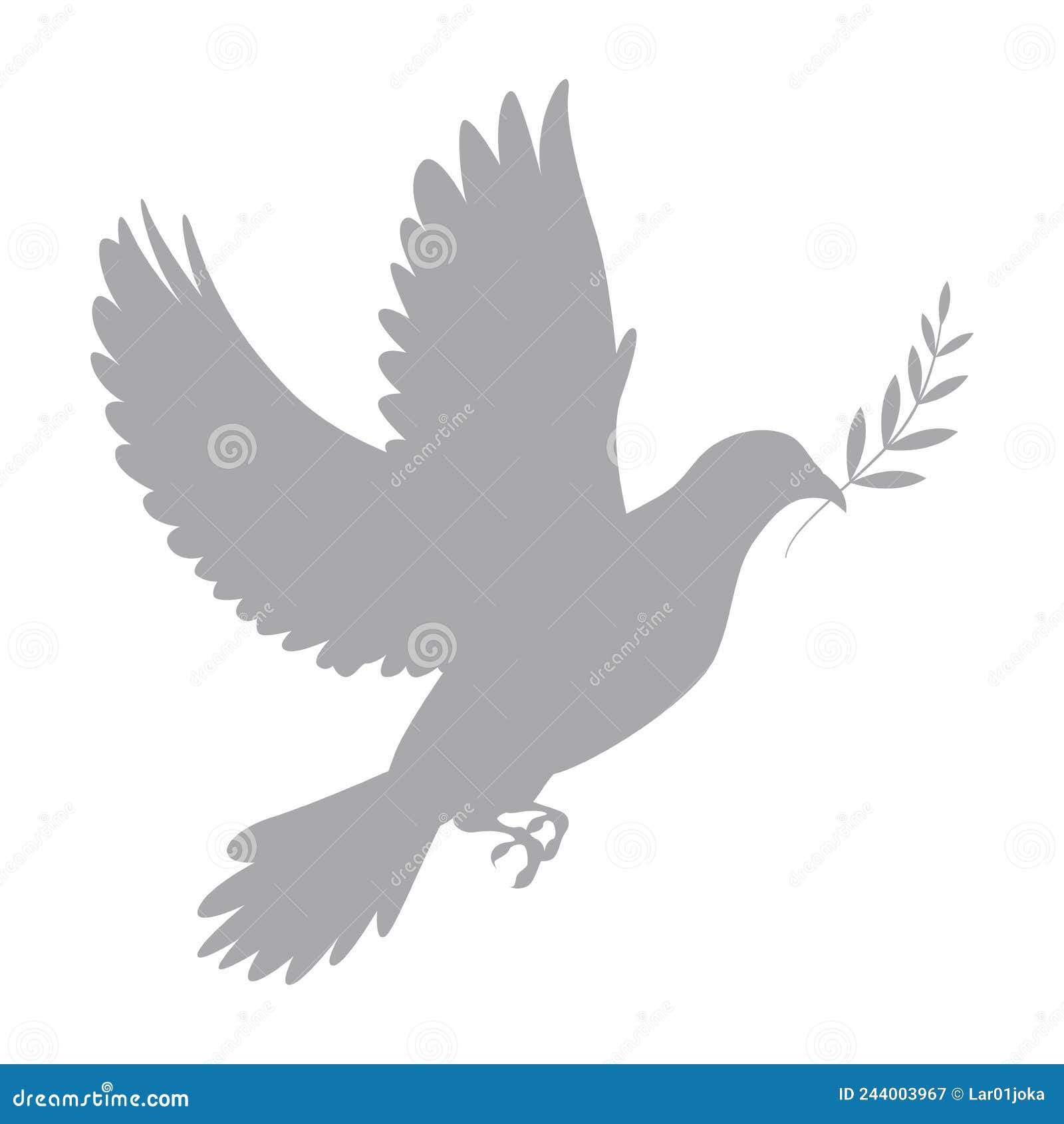 Isolated Silhouette of a Flying Pigeon Vector Stock Vector ...