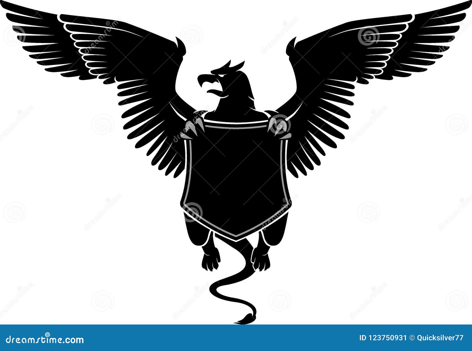 Blank Shield Logo Eagle