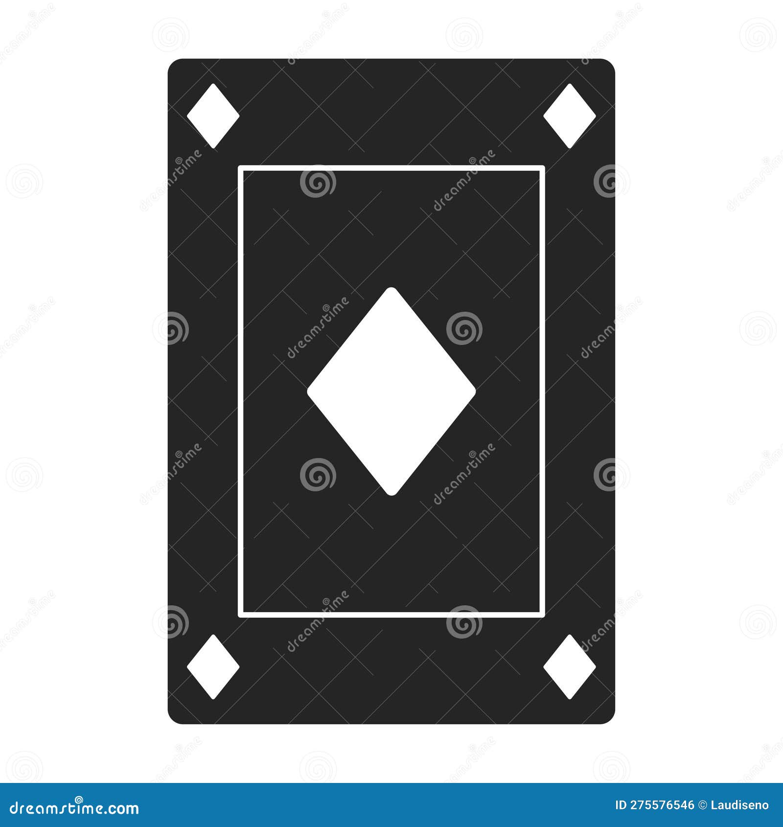 Isolated Silhouette of a Poker Card Icon Vector Stock Vector ...