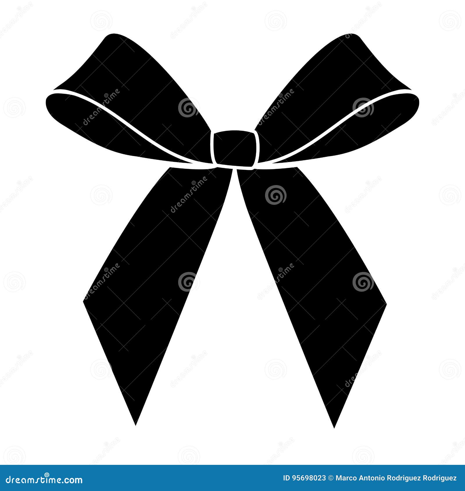 Isolated Silhouette of a Ribbon Stock Vector - Illustration of gift ...