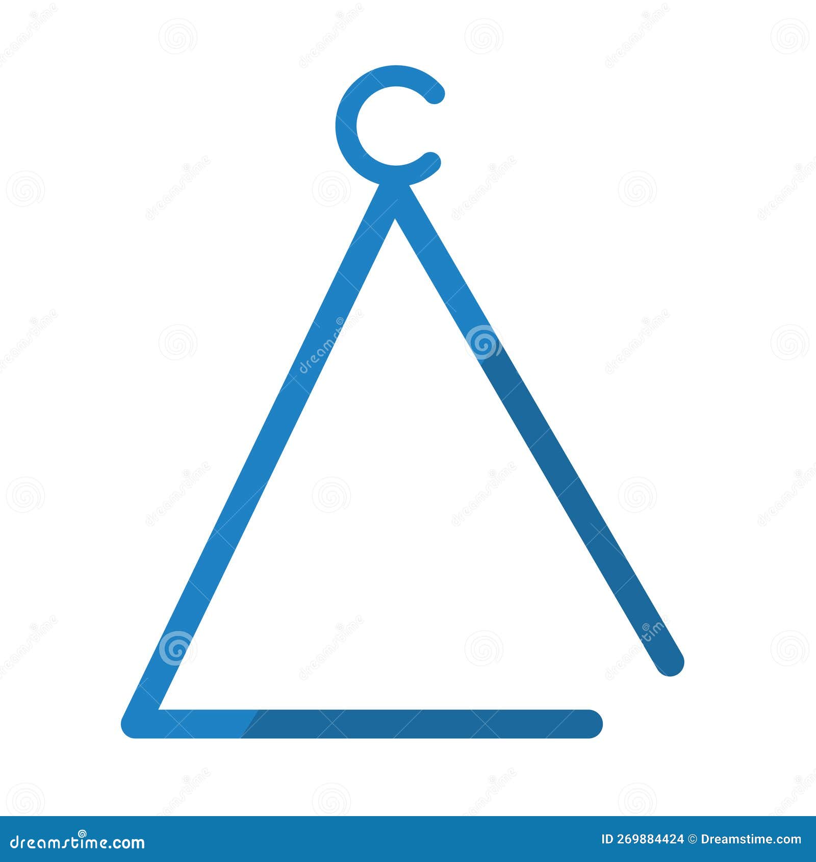 Isolated Silhouette of a Triangle Musical Instrument Icon Vector Stock ...