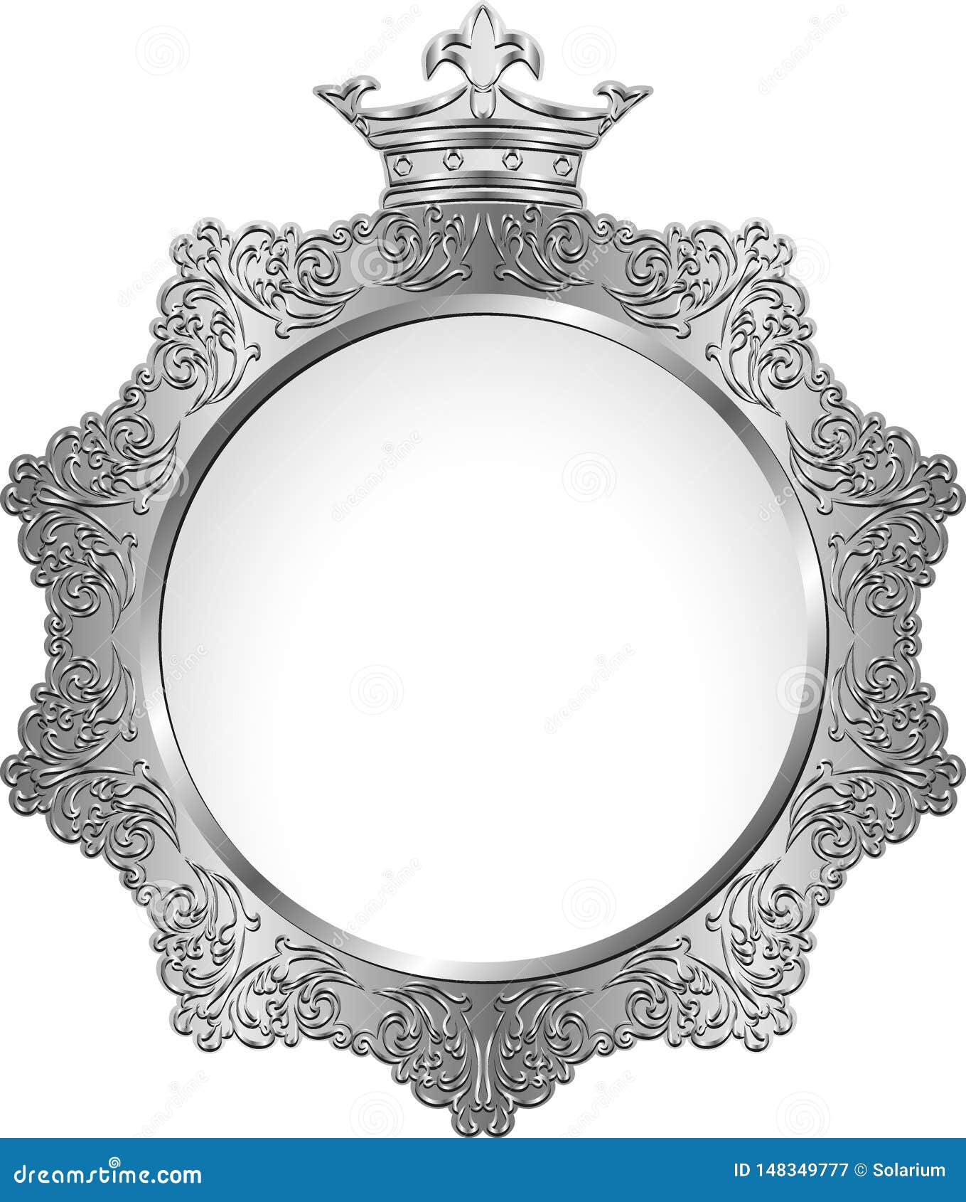 Frame stock vector. Illustration of clip, ornament, crown - 148349777