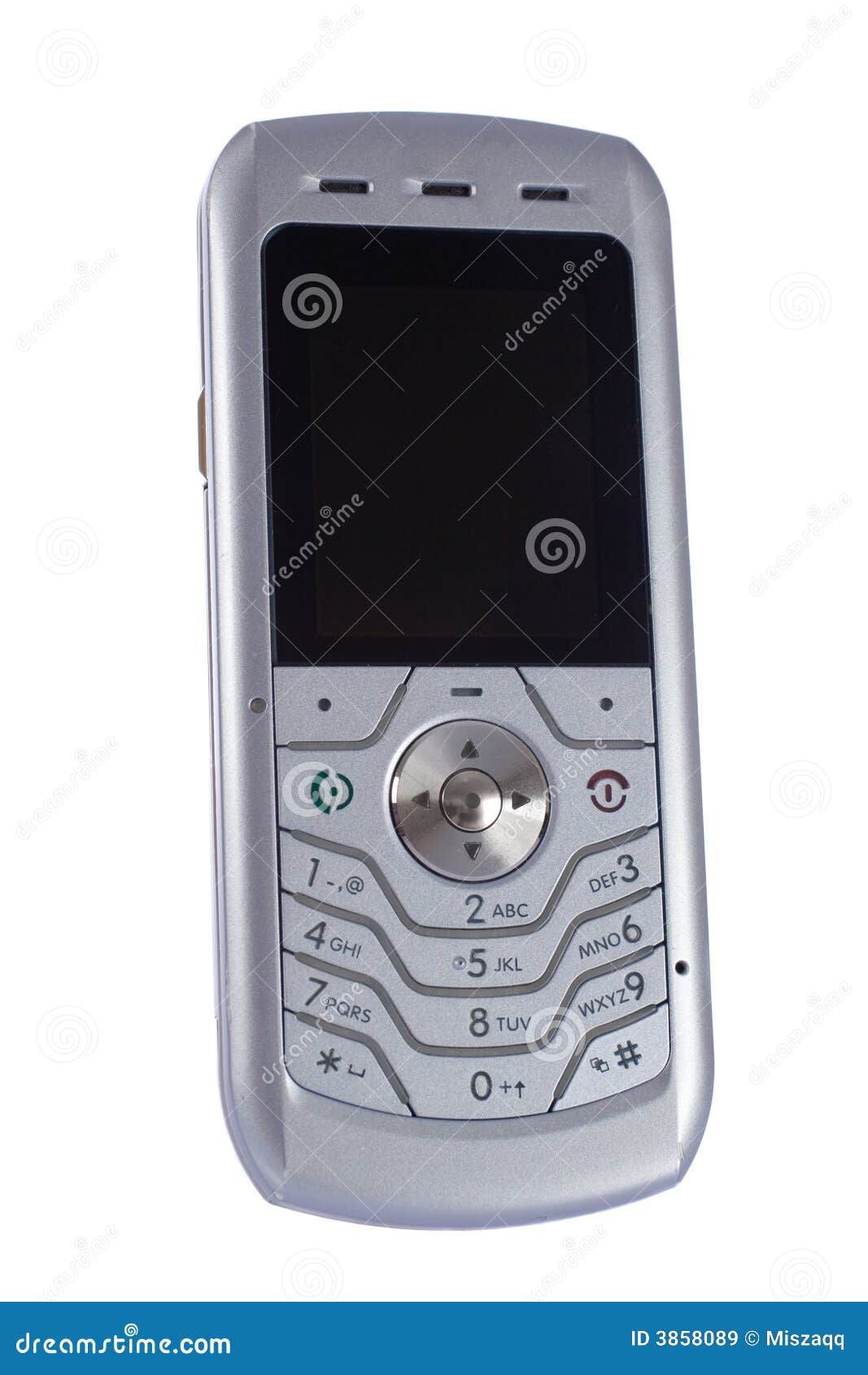 Isolated Silver Mobile Phone Stock Image - Image of technology ...