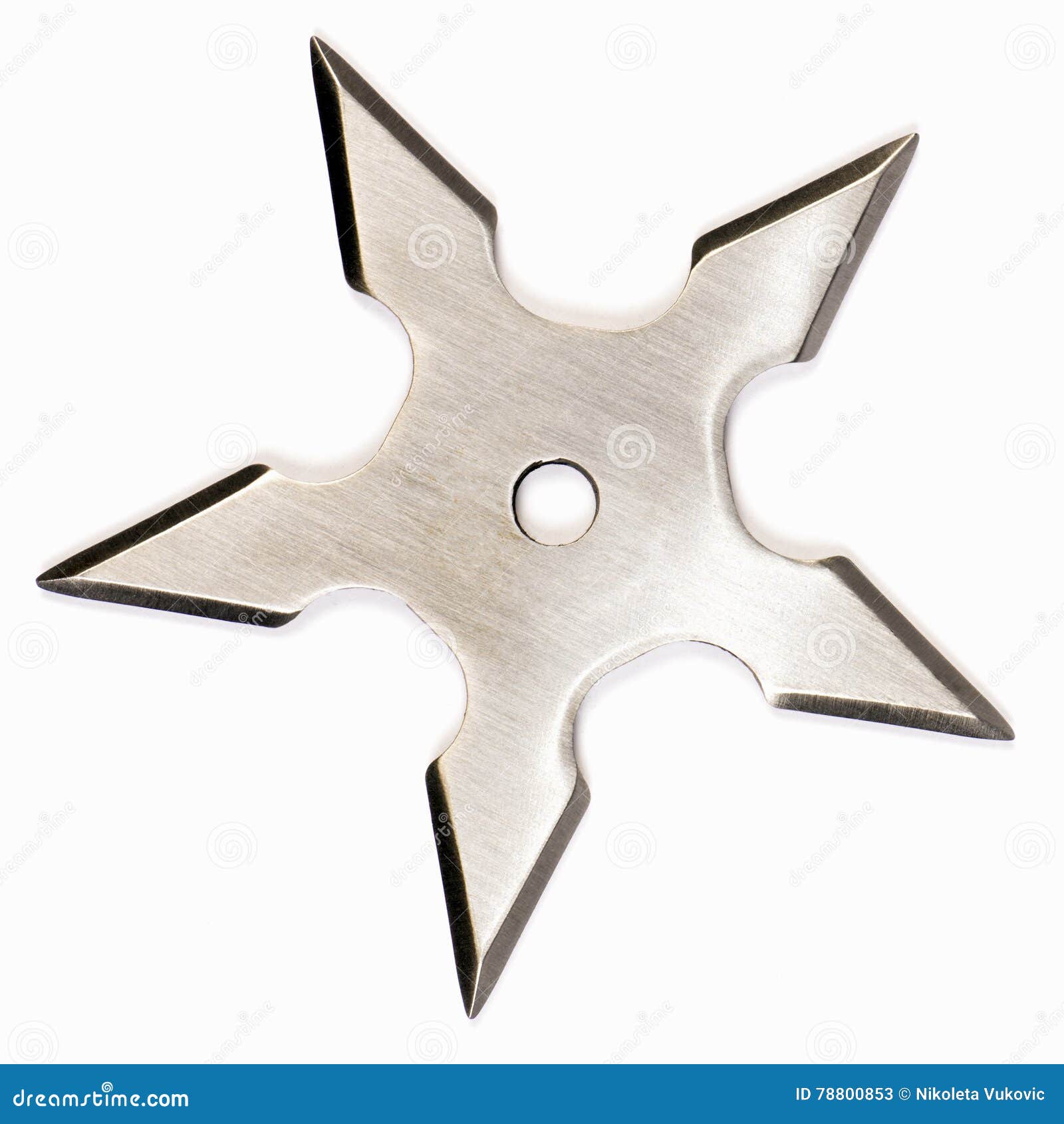 Isolated silver shuriken stock image. Image of weapon - 78800853