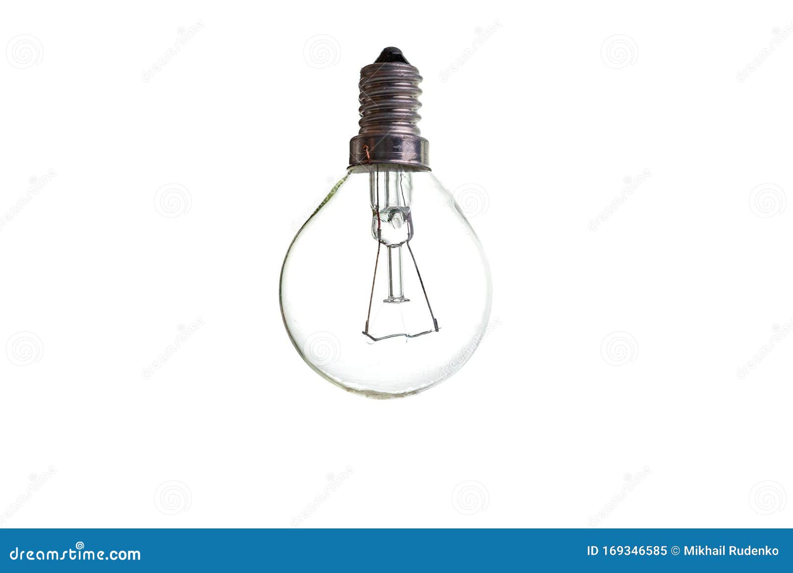 Isolated Simple Light Bulb Isolated on White Background Stock Image ...