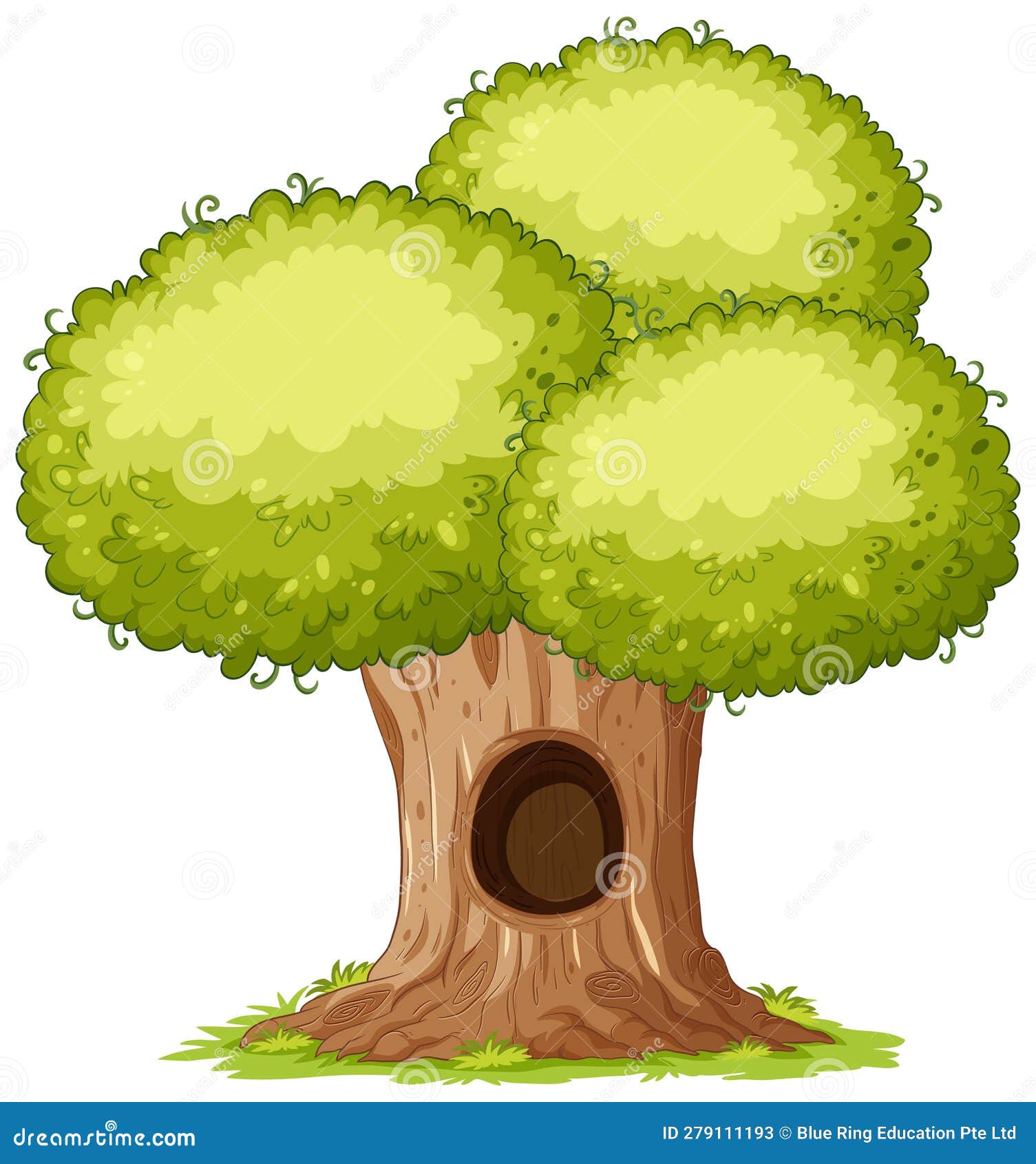 Isolated Simple Tree Cartoon Stock Vector - Illustration of environment ...
