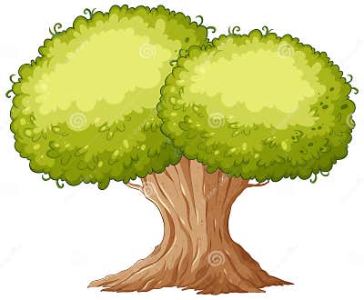 Isolated Simple Tree Cartoon Stock Vector - Illustration of plants ...