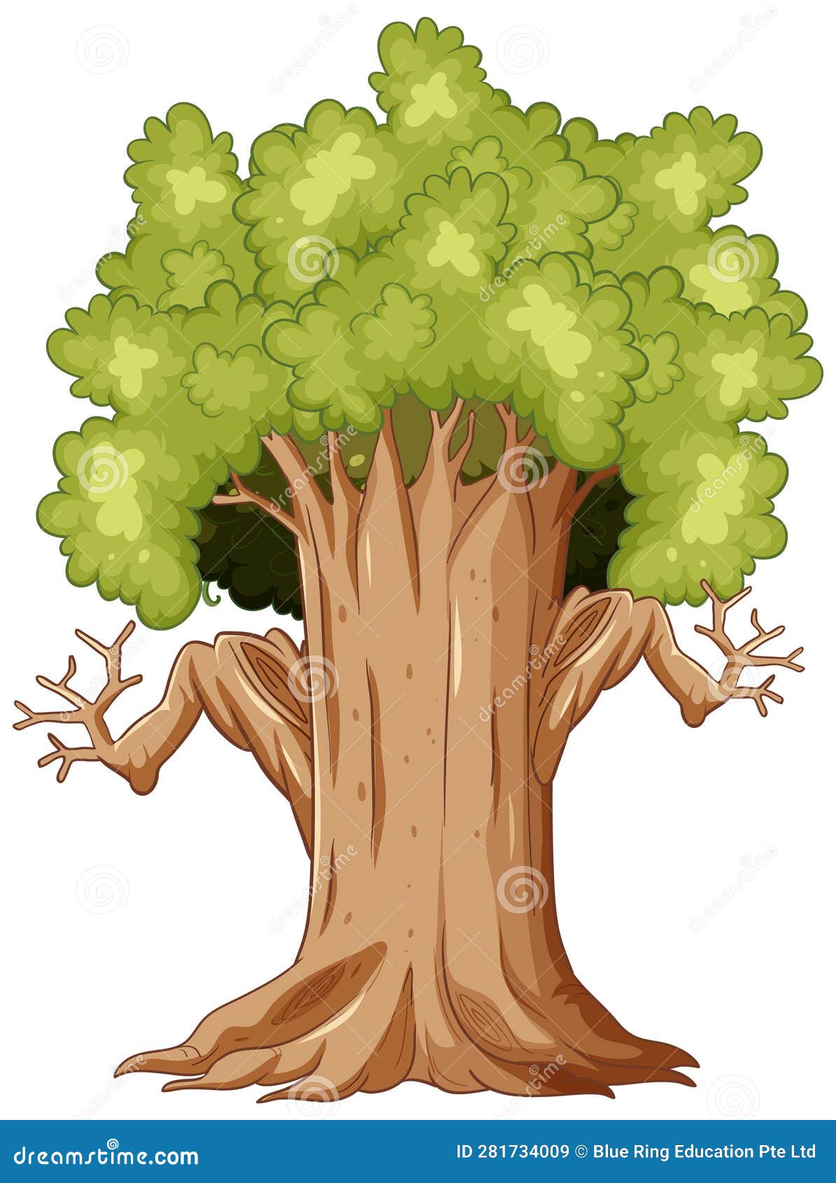 Isolated Simple Tree Cartoon Stock Vector - Illustration of simple ...
