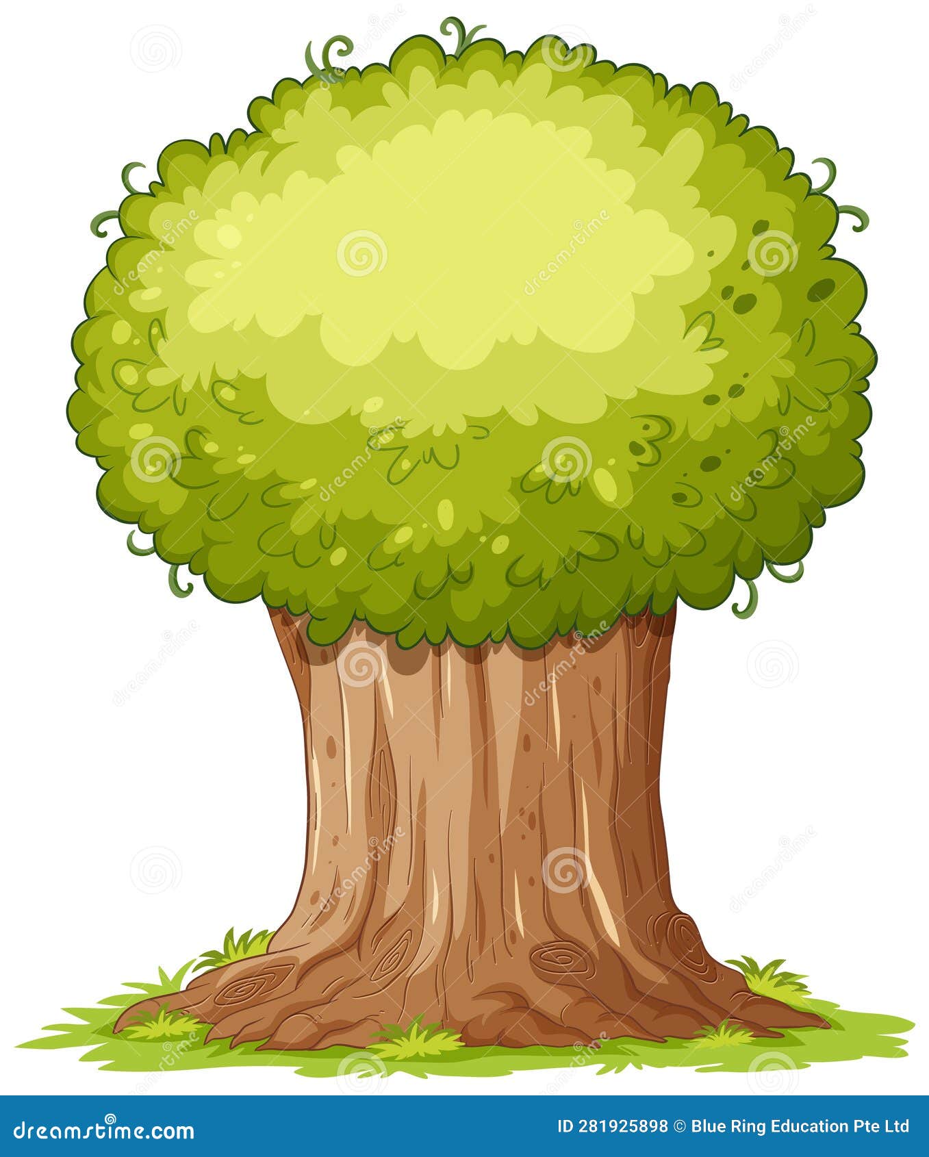 Isolated Simple Tree Cartoon Stock Vector - Illustration of nature ...