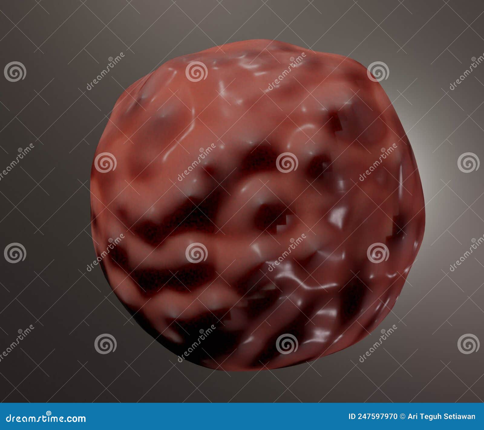 Isolated Single Cancer Cell or Tumor 3d Rendered Stock Illustration ...