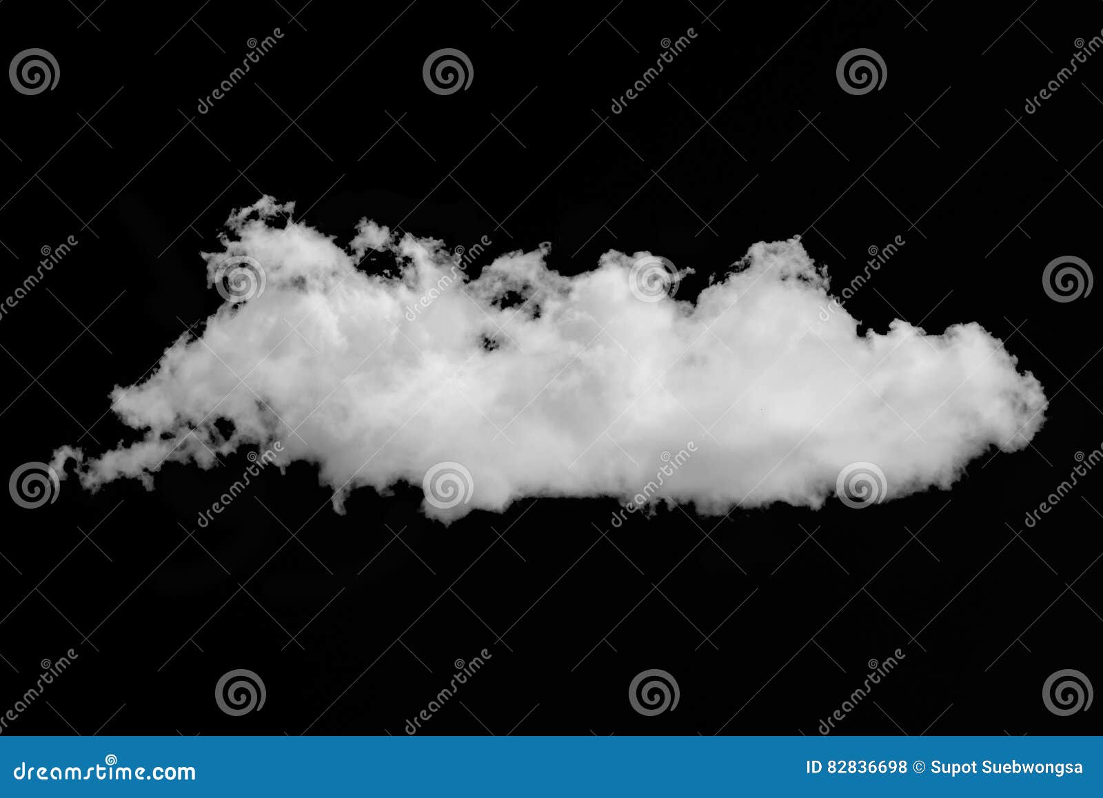 Isolated Single White Clouds on Black Stock Photo - Image of summer ...