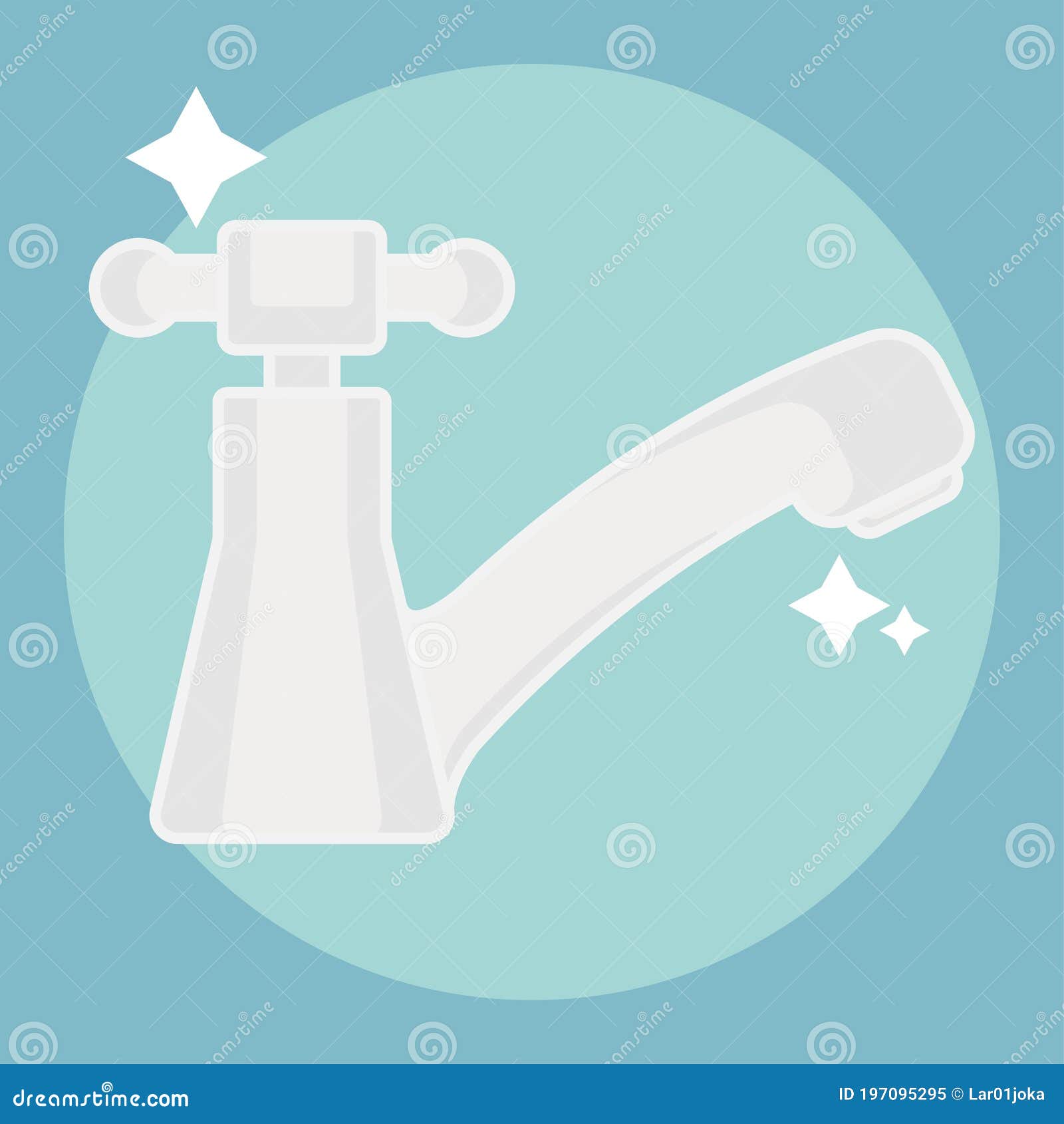 Isolated sink faucet icon stock vector. Illustration of symbol - 197095295