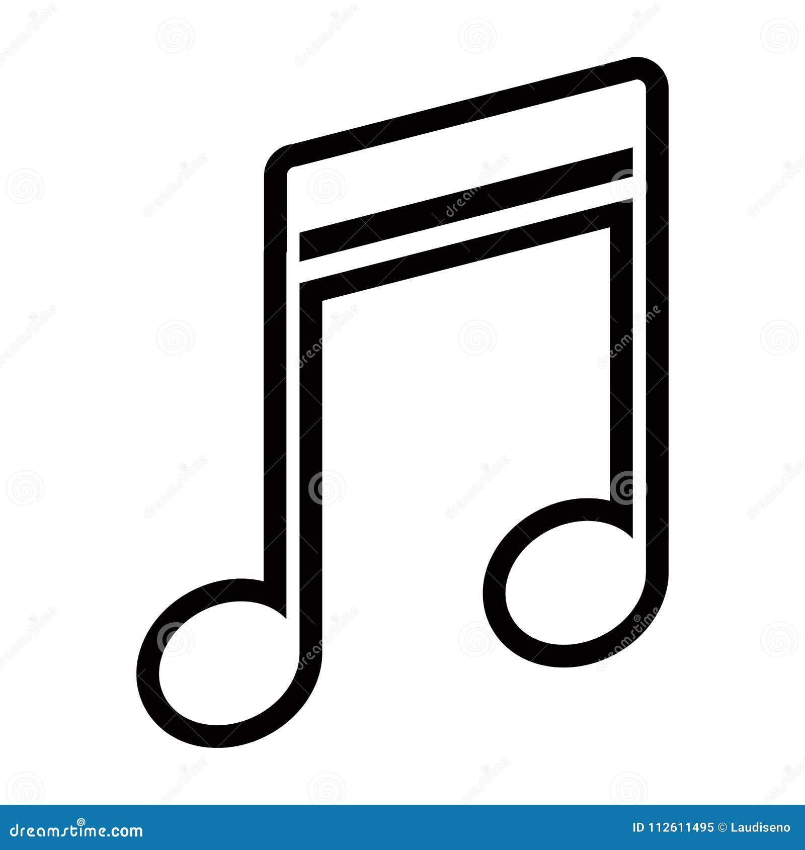 Isolated Sixteenth Beamed Note. Musical Note Stock Vector ...