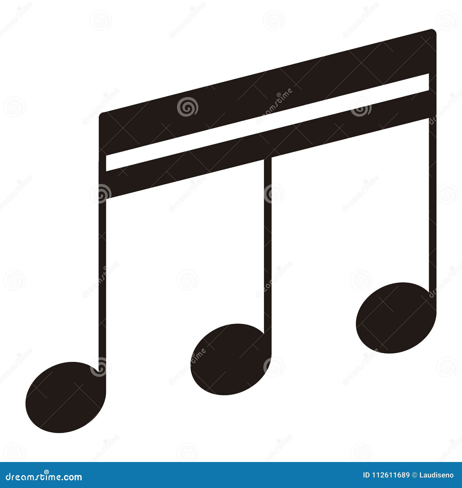 Sixteenth Beamed Music Note Symbol. Green Symbol Stock Photo ...