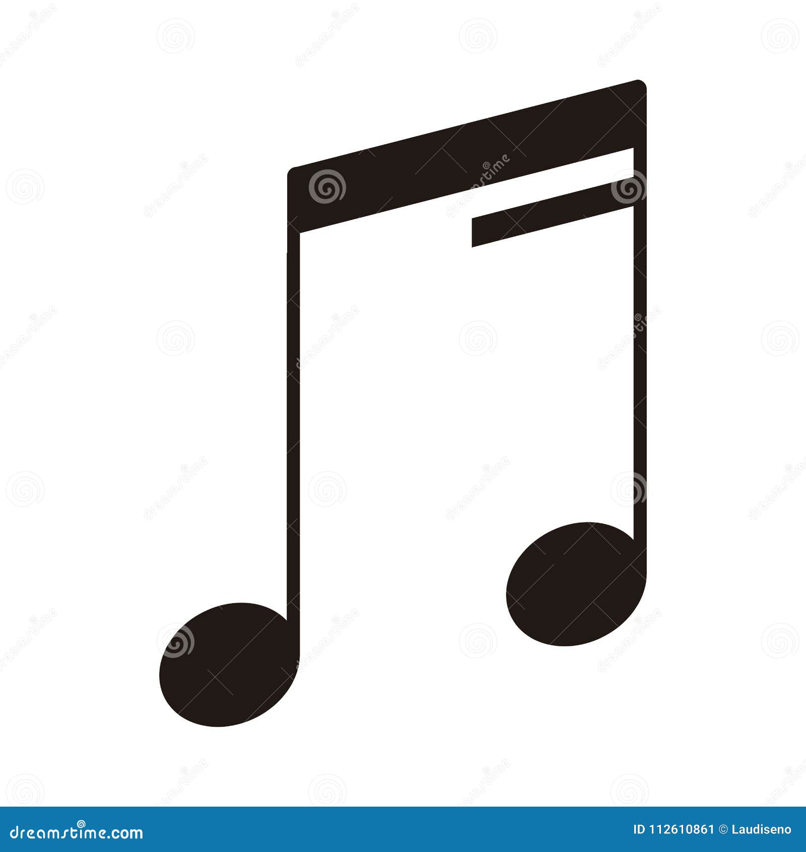 Sixteenth Beamed Music Note Symbol. Green Symbol Stock Photo ...