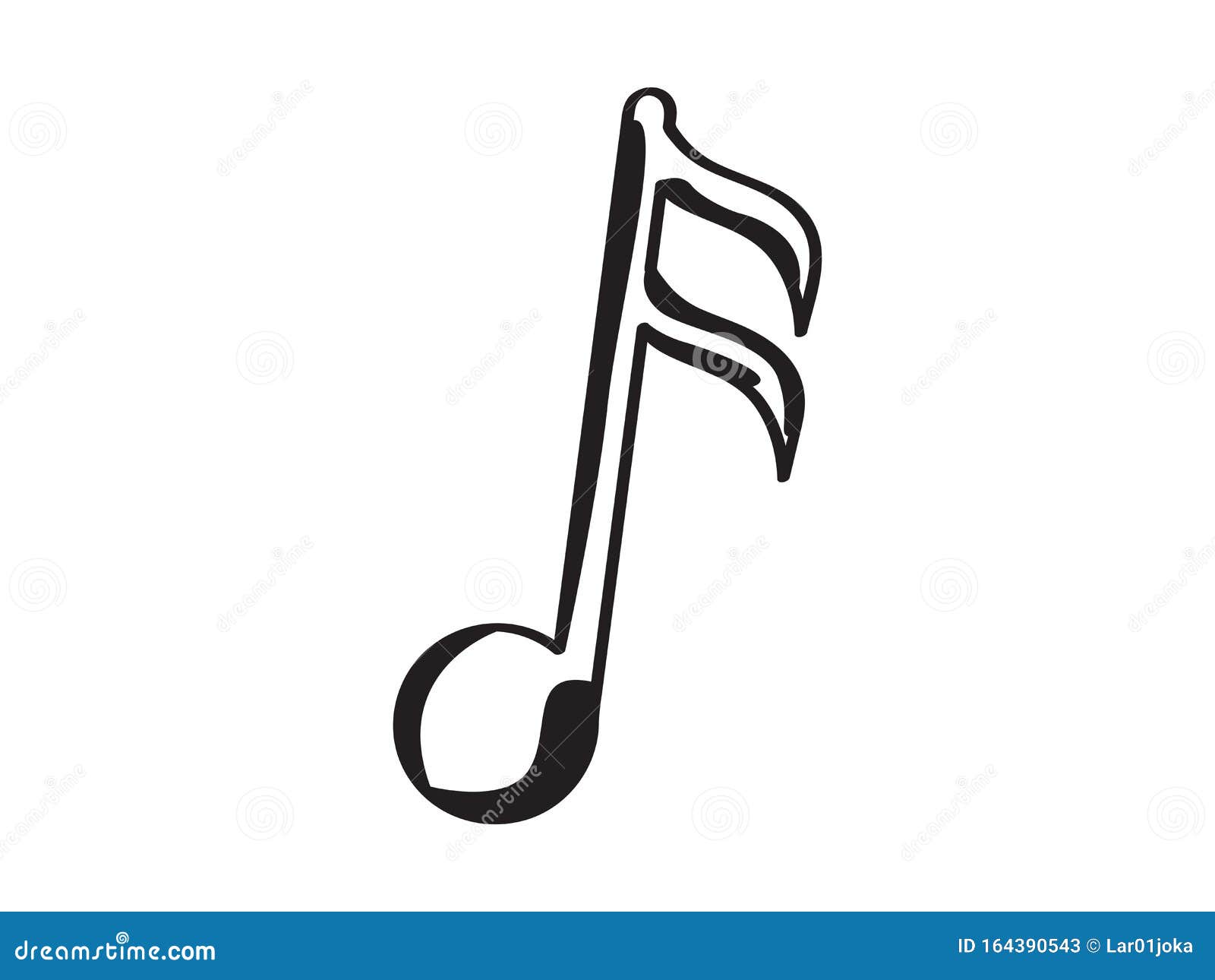 Sixteenth Musical Note Icon Stock Vector - Illustration of sixteenth ...