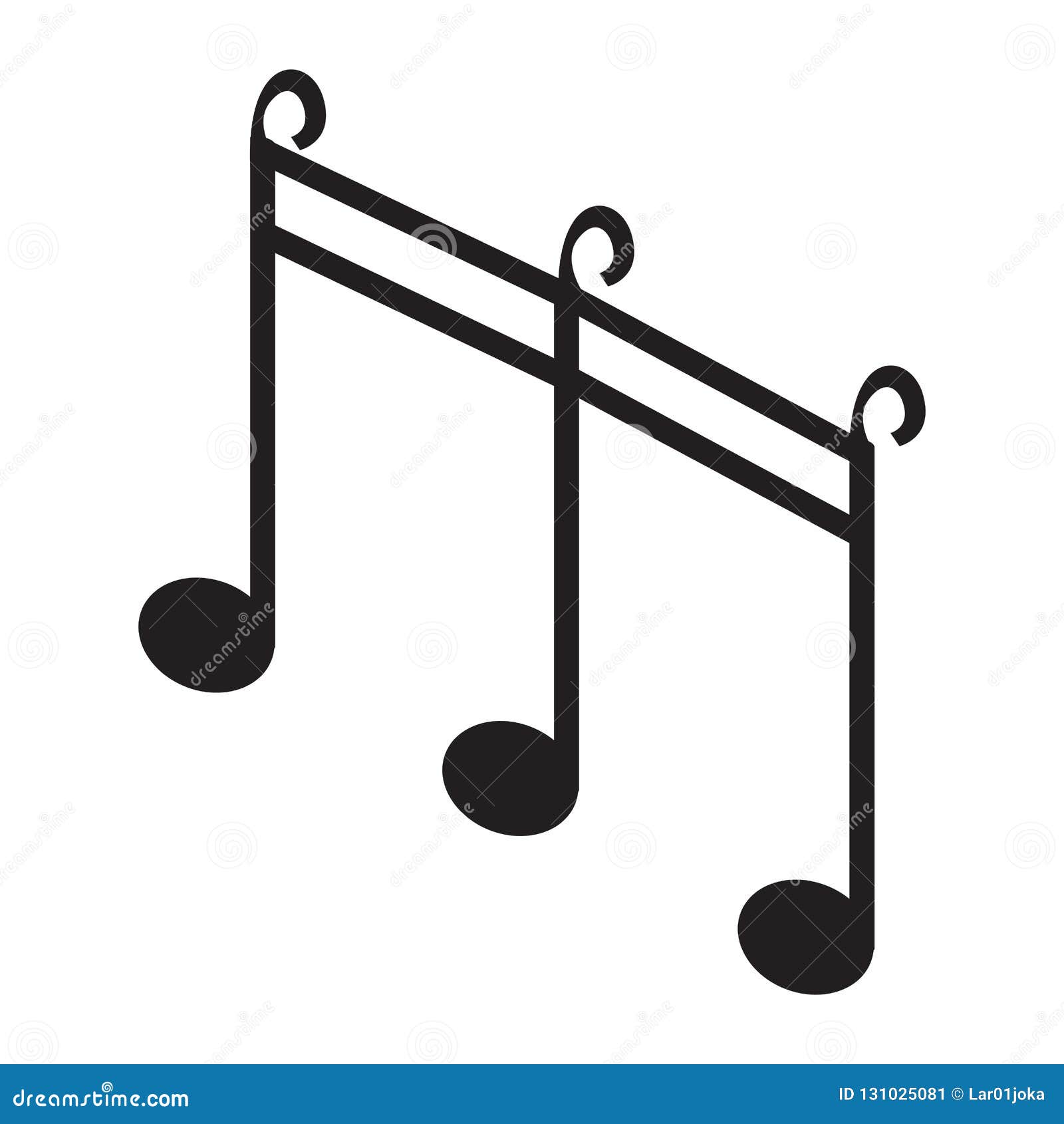 Isolated Sixteenth Musical Note Stock Vector - Illustration of graphic ...