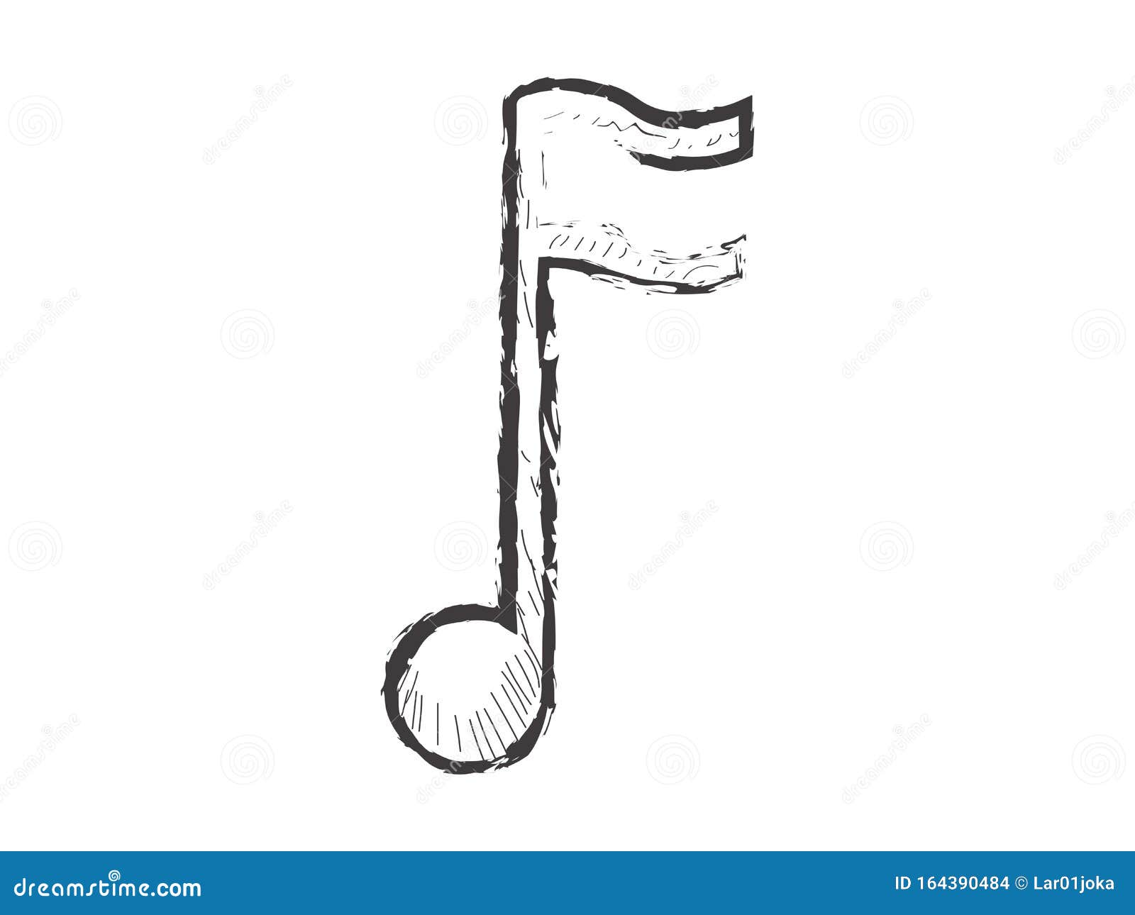 Sixteenth Musical Note Sketch Stock Vector - Illustration of sign ...