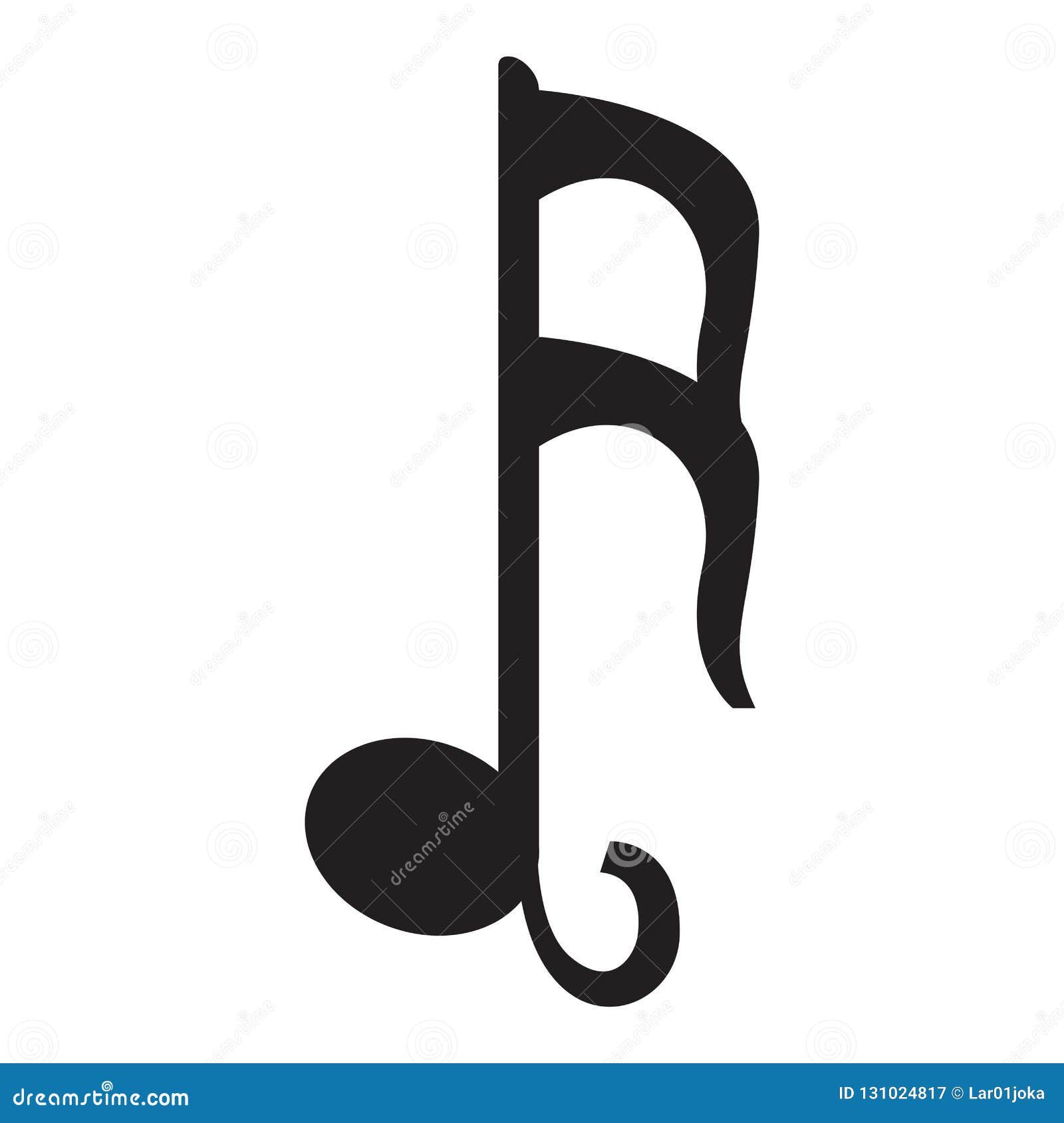 Isolated Sixteenth Musical Note Stock Vector - Illustration of abstract ...