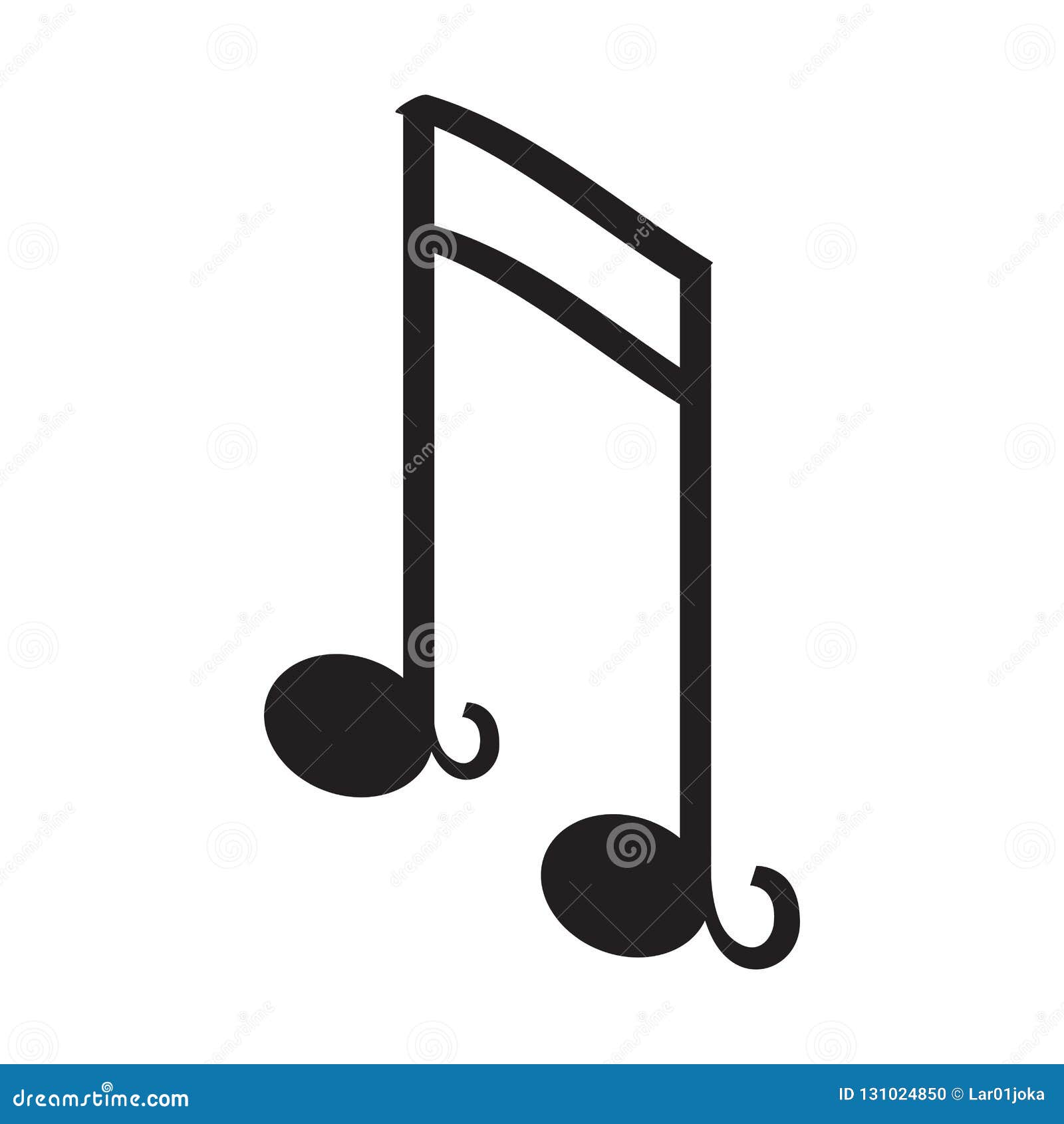 Isolated Sixteenth Musical Note Stock Vector - Illustration of graphic ...