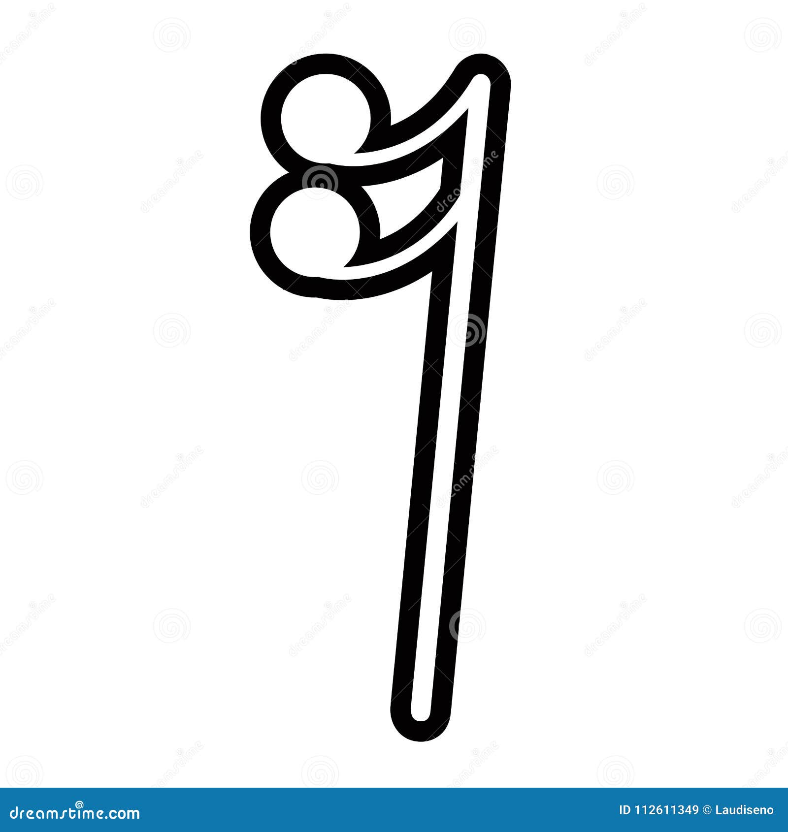 Isolated Sixteenth Rest Note. Musical Note Stock Vector - Illustration ...