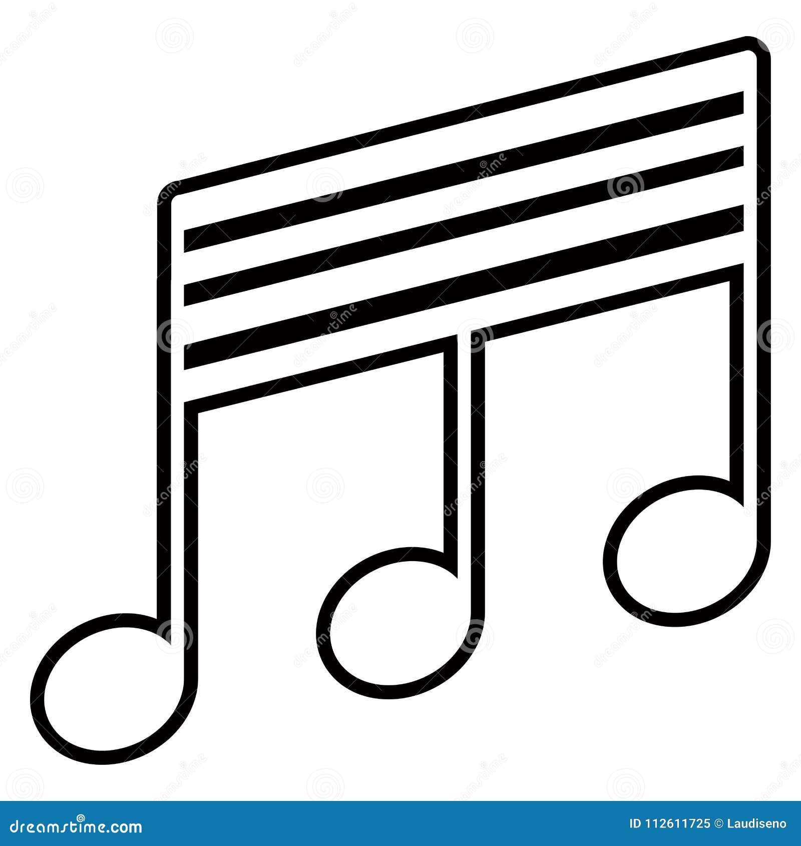 Isolated Sixty-fourth Beamed Note. Musical Note Stock Vector ...