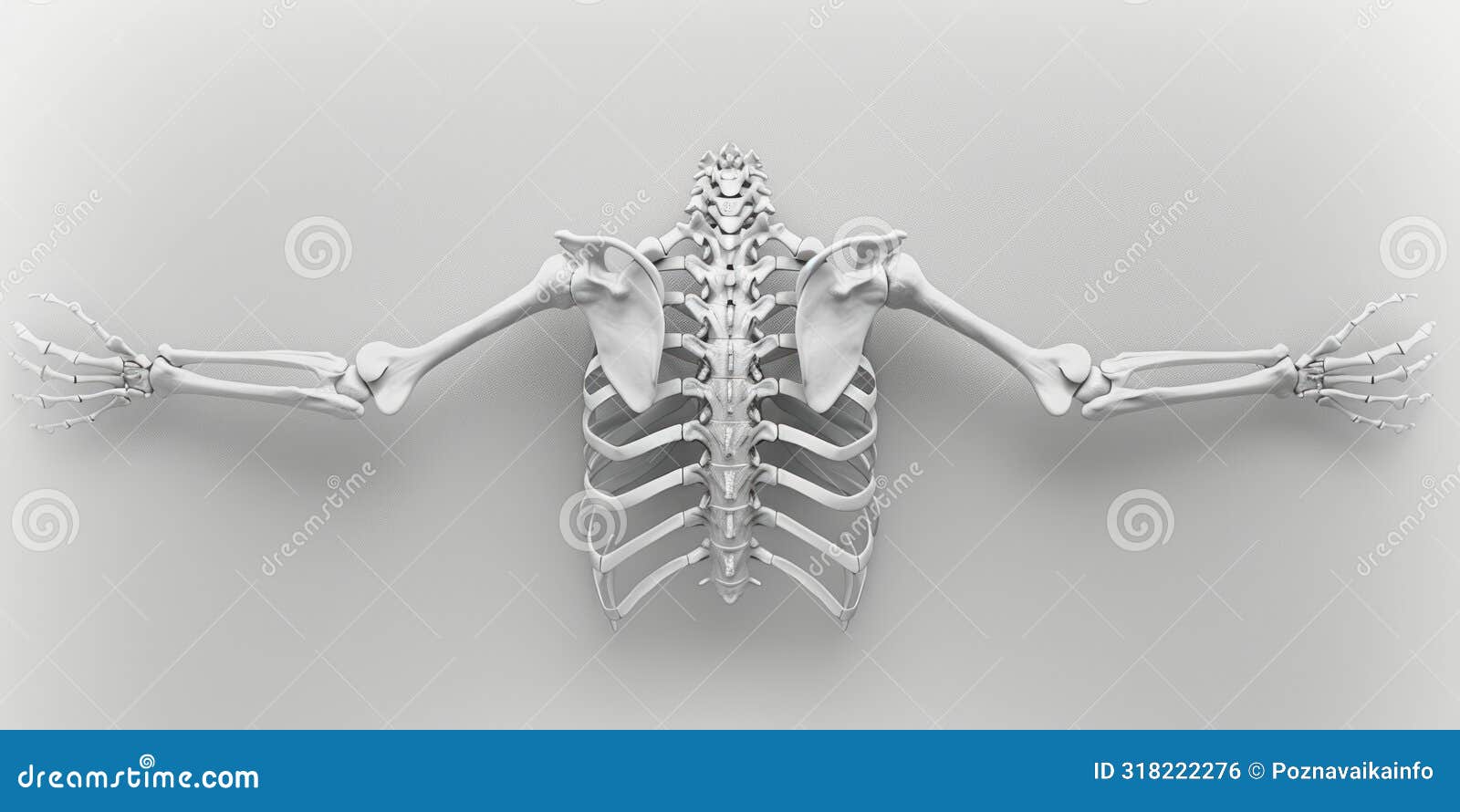 Isolated Skeleton of the Human Body. Stock Illustration - Illustration ...