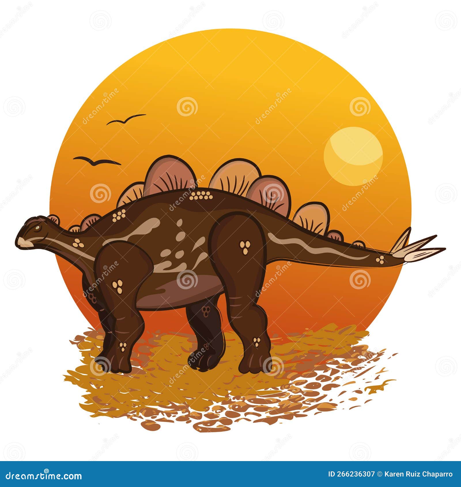 Isolated Sketch of an Ankylosaurus Vector Stock Vector - Illustration ...