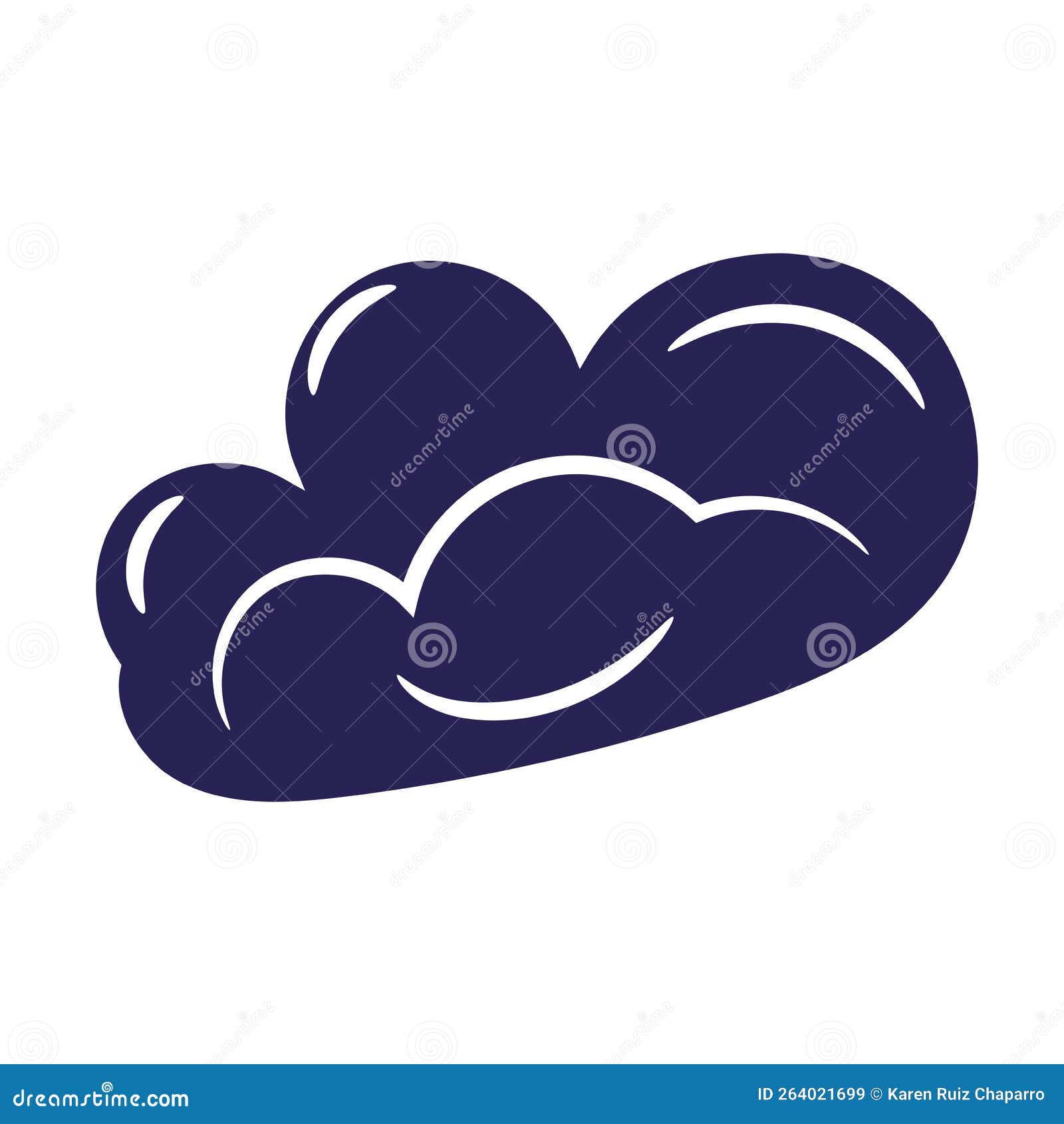 Isolated Sketch of a Cloud Icon Vector Stock Vector - Illustration of ...