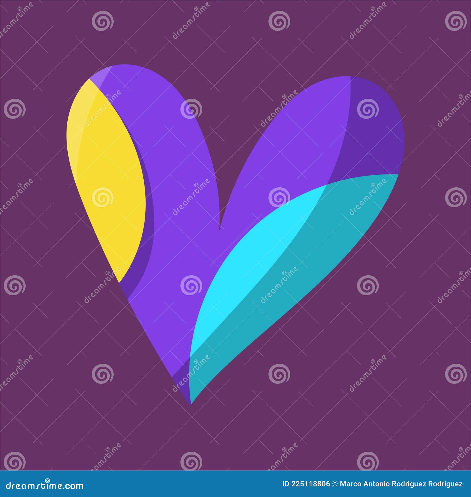 Isolated Sketch of a Colored Heart Shape Stock Vector - Illustration of ...