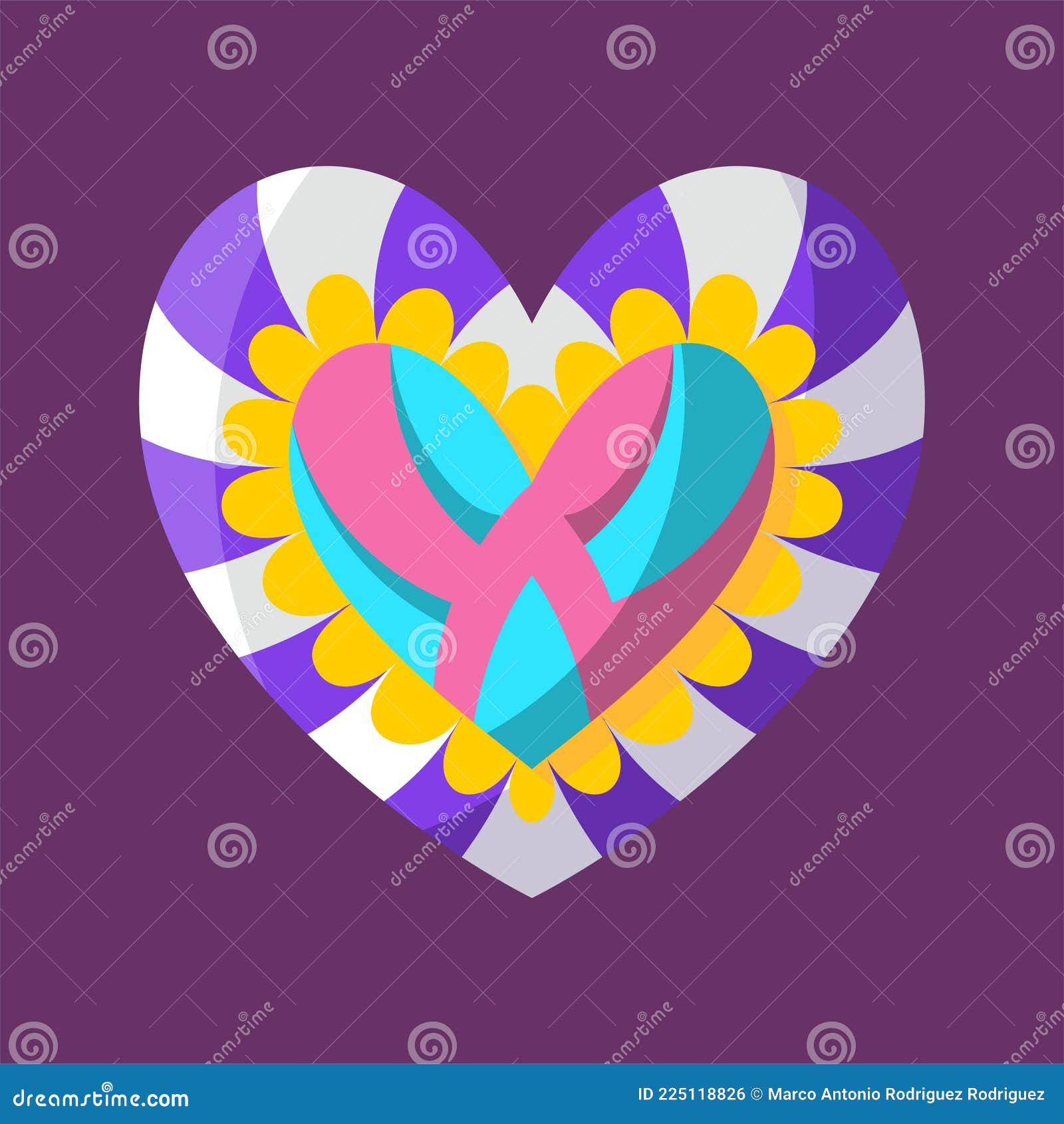 Isolated Sketch of a Colored Heart Shape Stock Vector - Illustration of ...