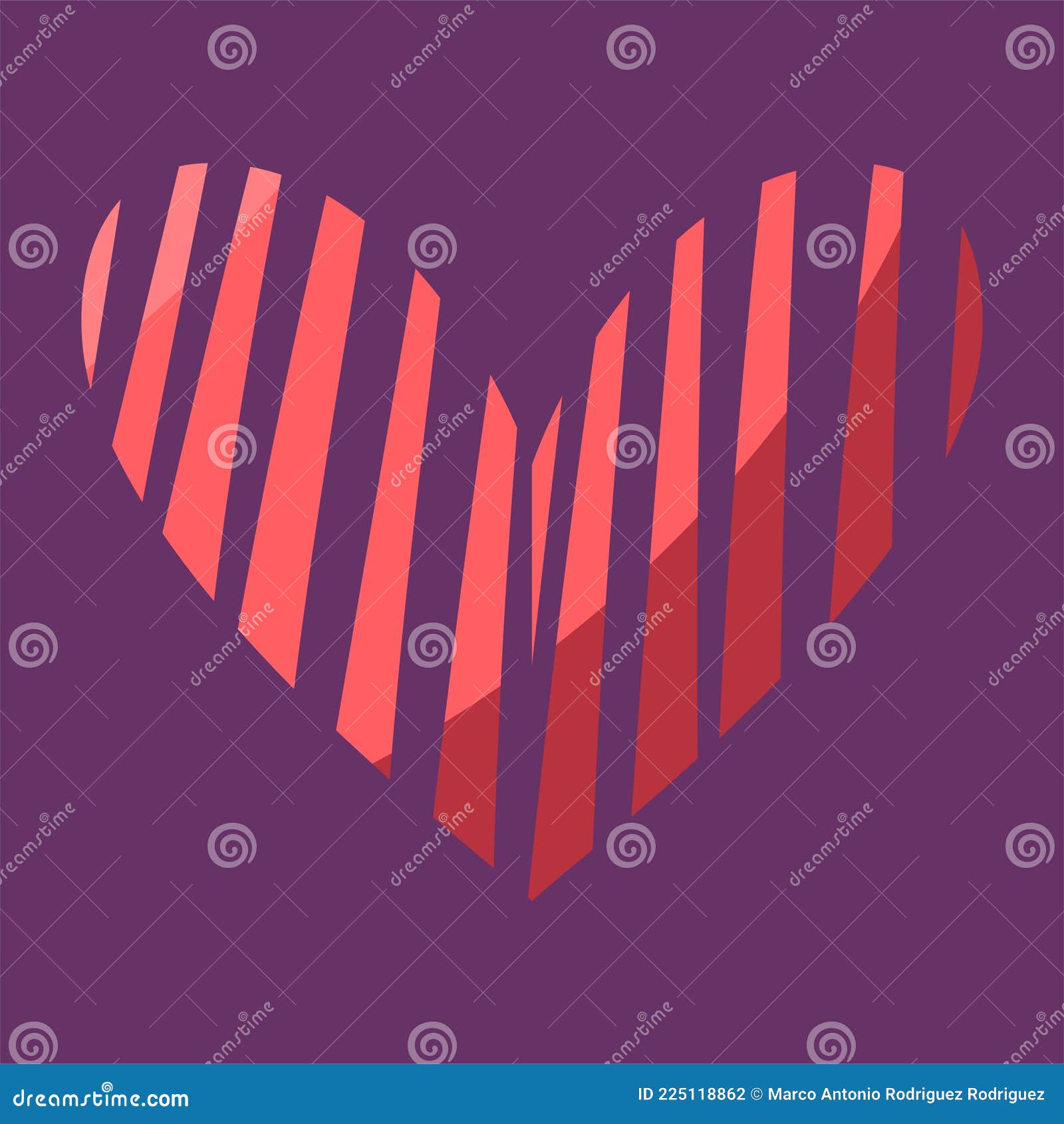 Isolated Sketch of a Colored Heart Shape Stock Vector - Illustration of ...