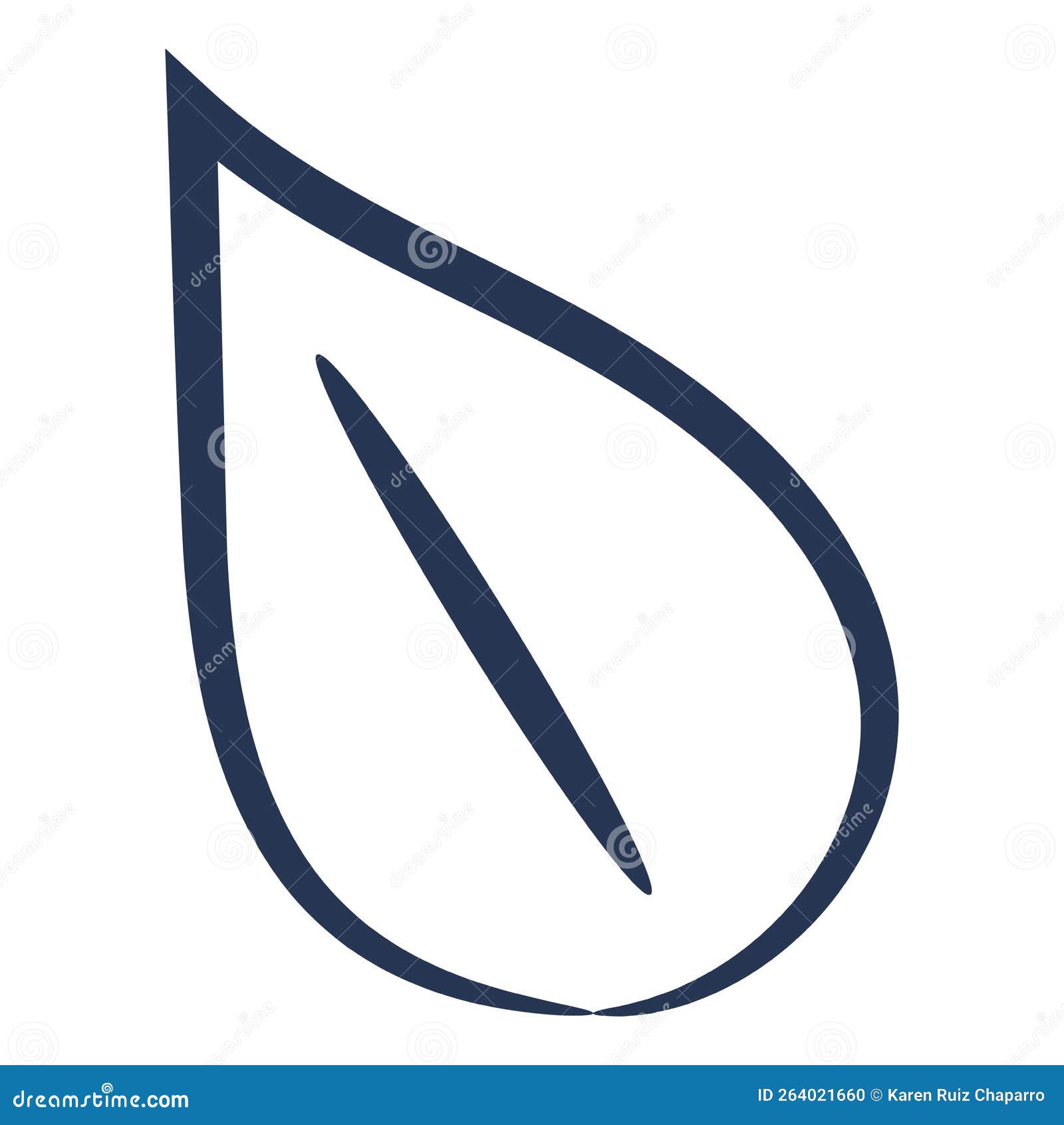 Isolated Sketch of a Drop of Water Vector Stock Vector - Illustration ...