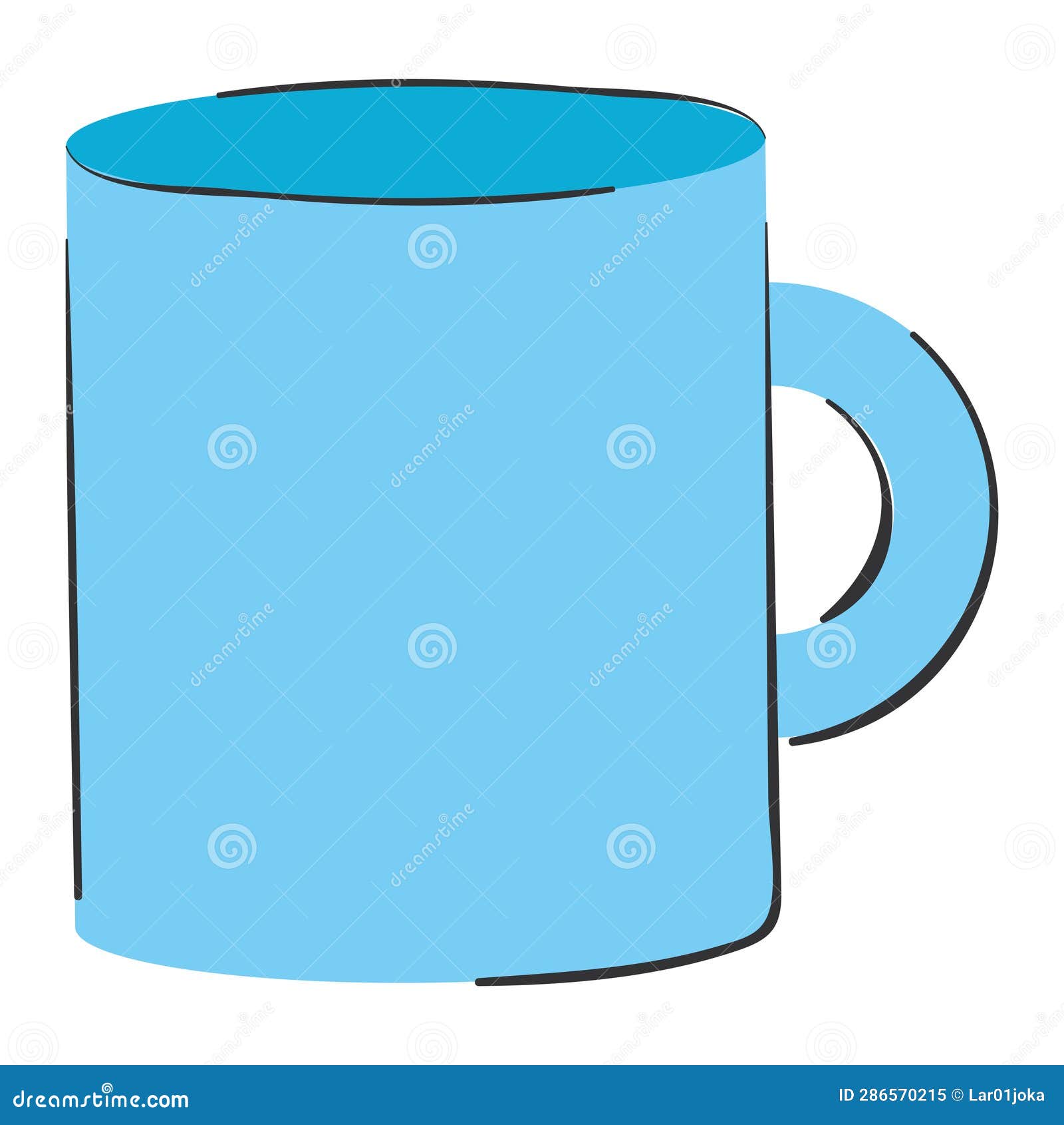 Isolated Sketch of an Empty Coffee Mug Vector Stock Vector ...