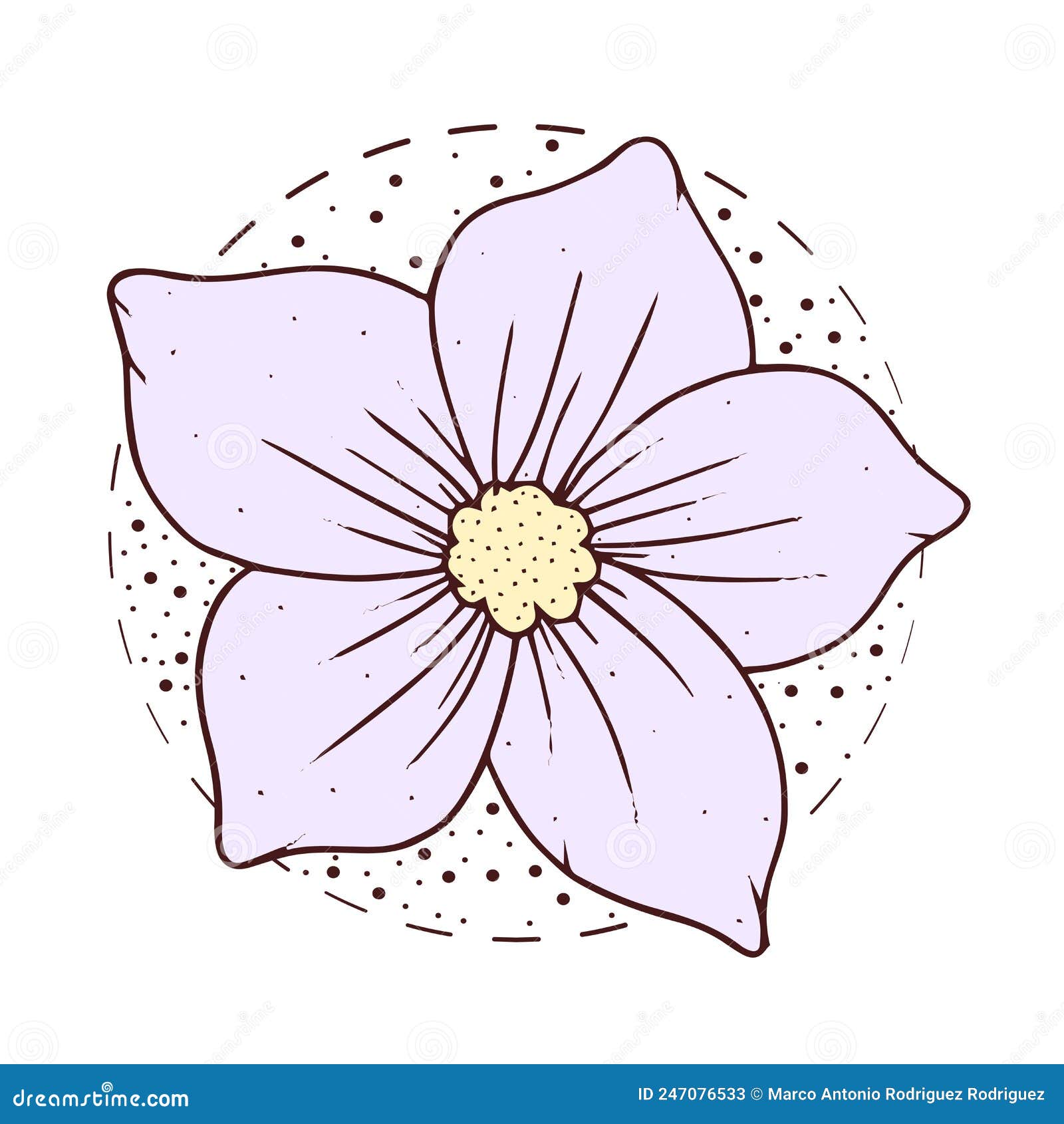 Isolated Sketch of a Flower Spring Time Vector Stock Vector ...