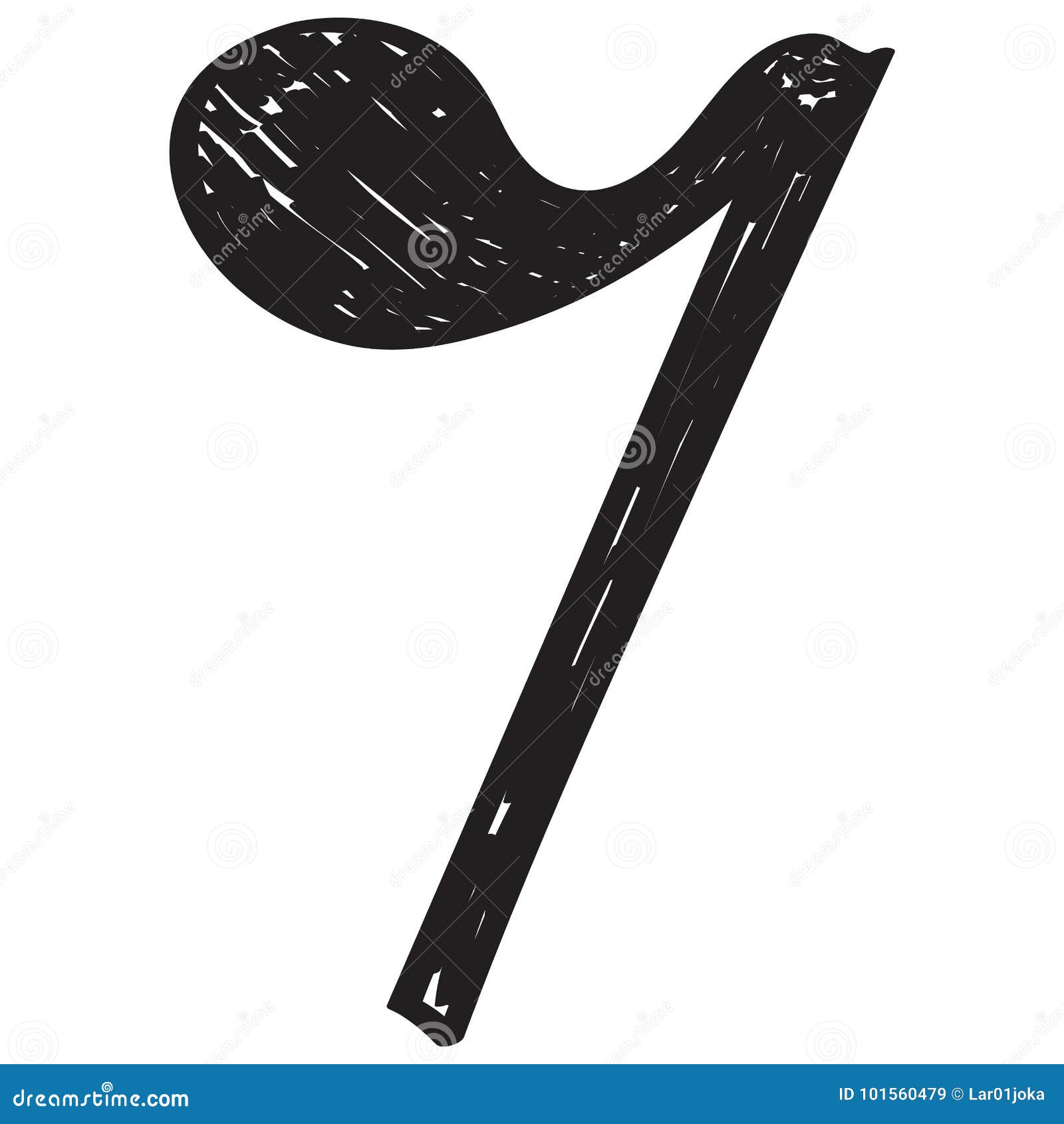 Sketch of a musical note stock vector. Illustration of swirl - 101560479