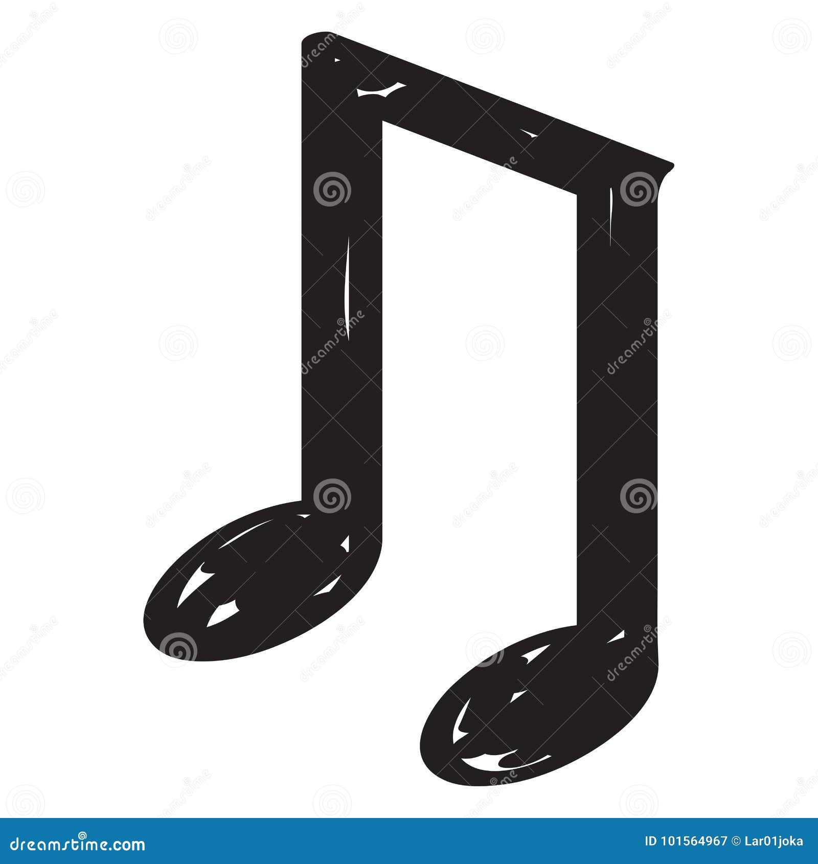 Sketch of a musical note stock vector. Illustration of artistic - 101564967