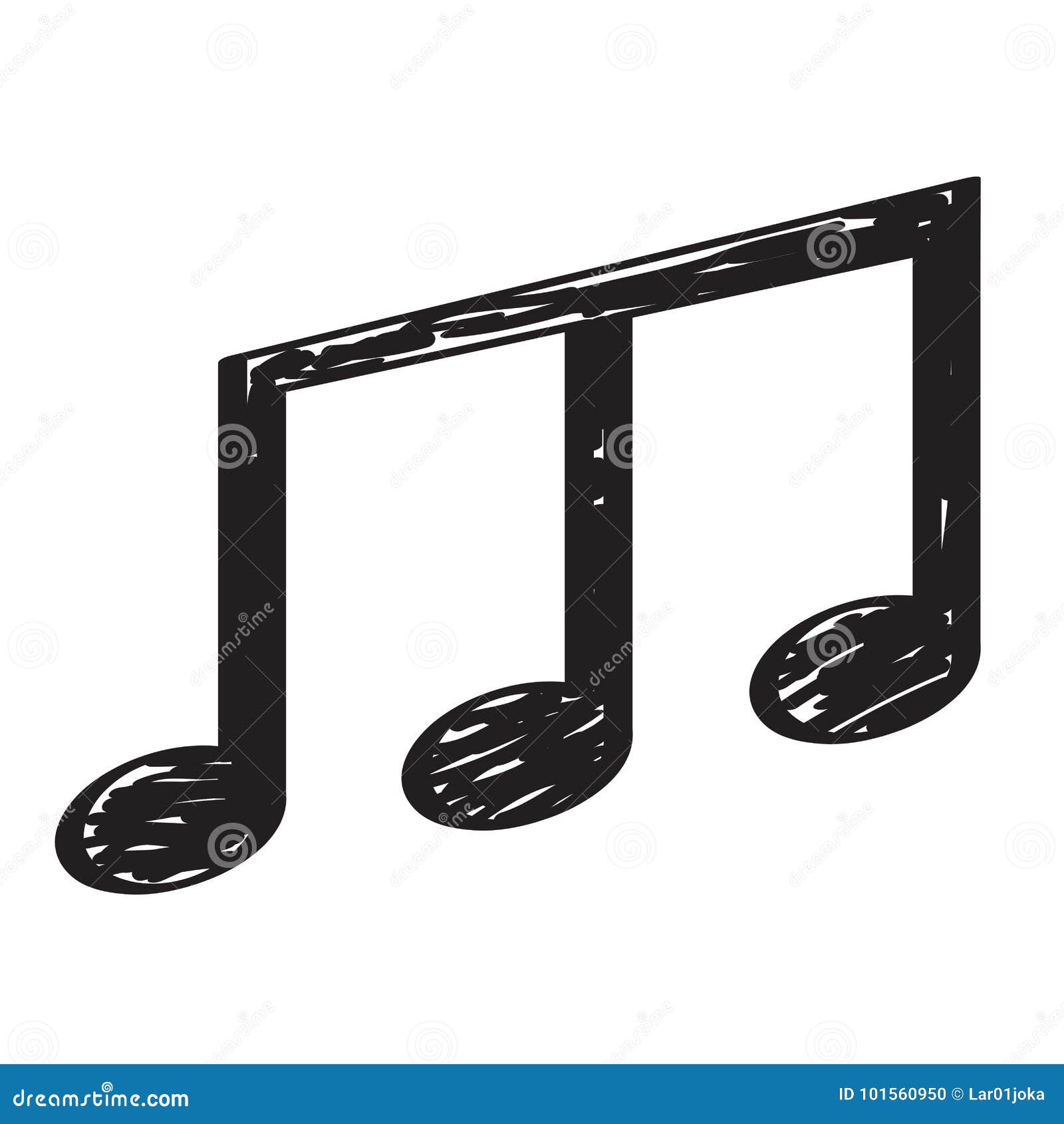 Sketch of a musical note stock vector. Illustration of graphic - 101560950