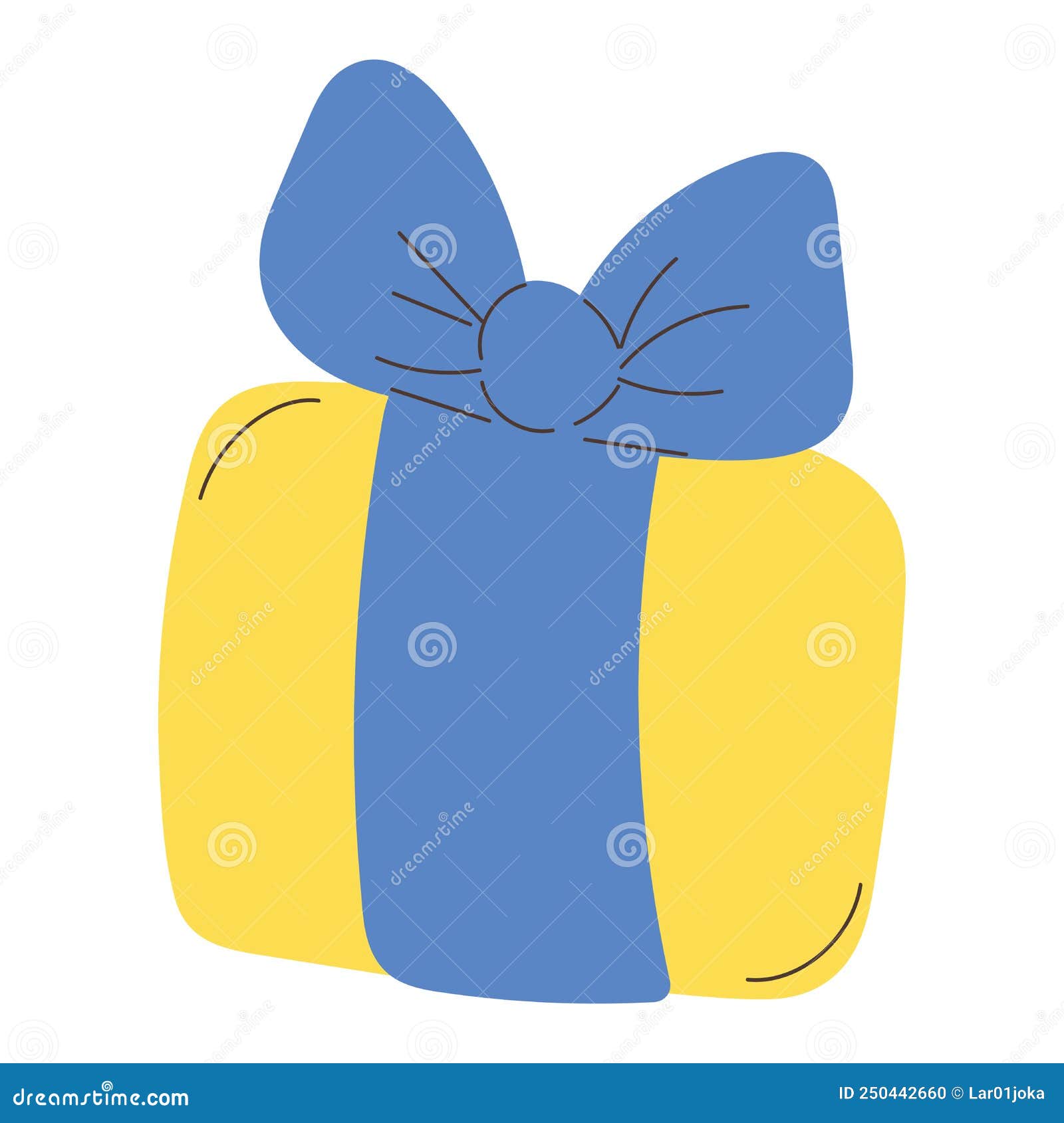 Isolated Sketch of a Present Flat Design Vector Stock Vector ...