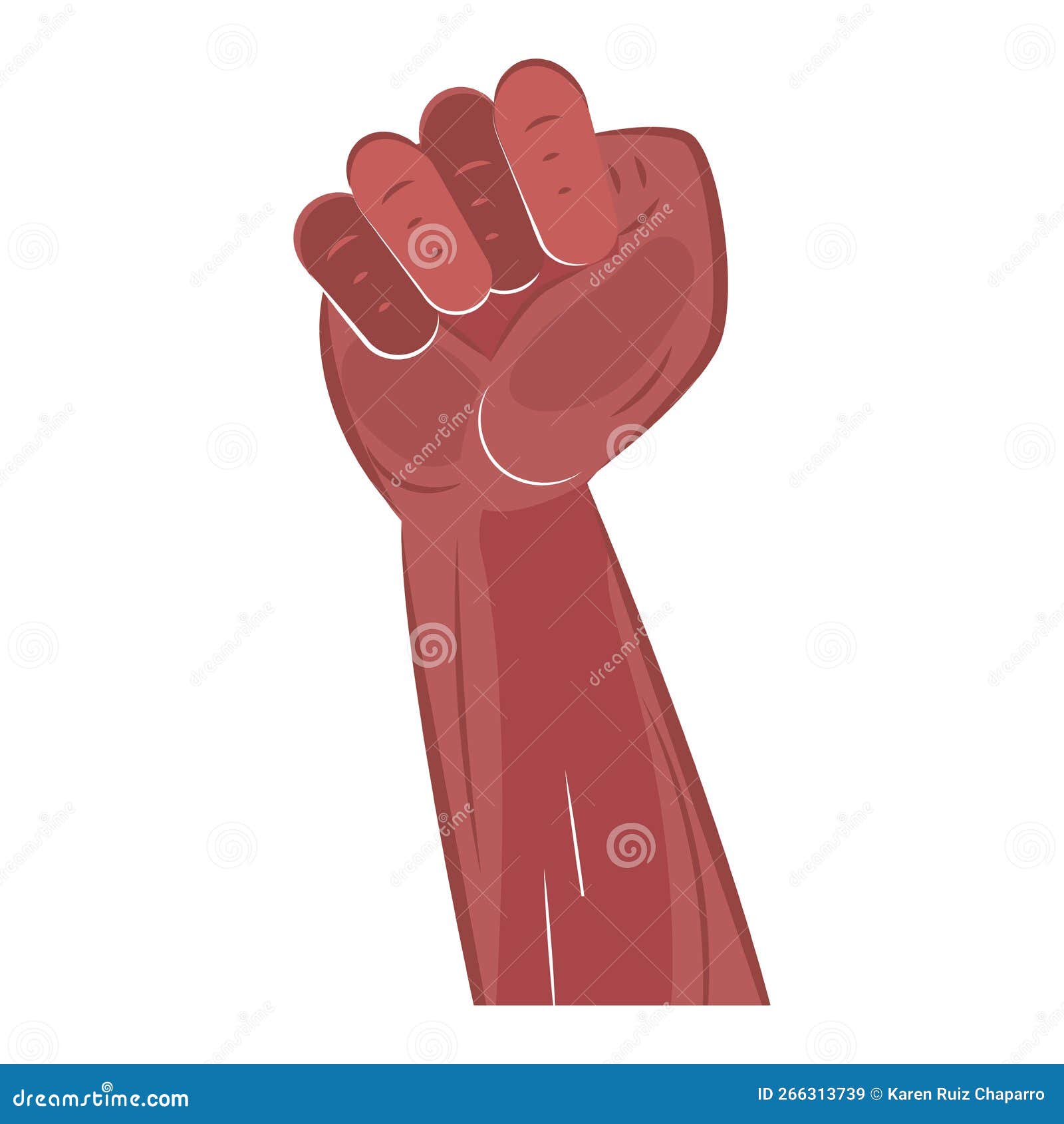 Isolated Sketch of a Protesting Hand Vector Stock Vector - Illustration ...