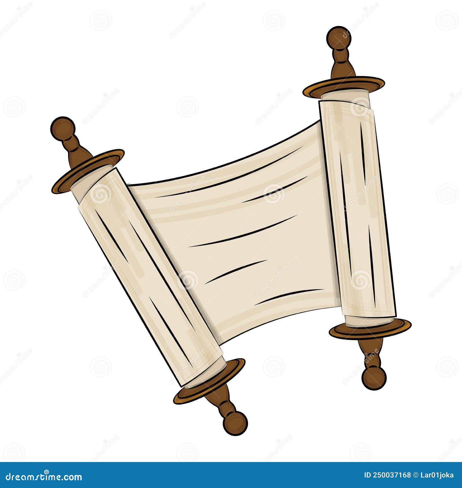Isolated Sketch of a Religious Scroll Vector Stock Vector ...