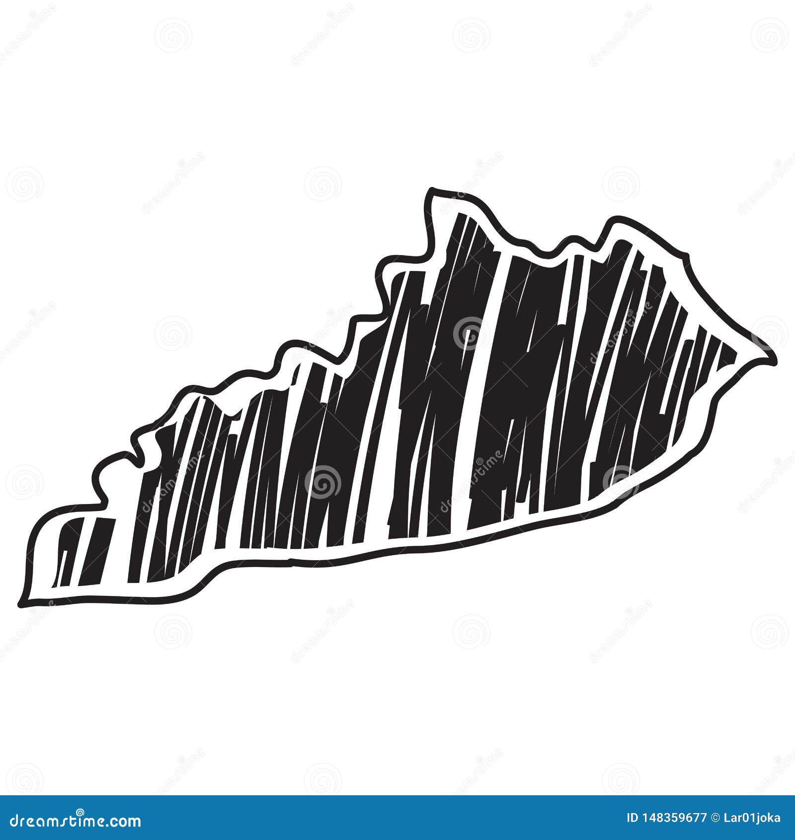 Isolated Sketch of the State of Kentucky Stock Vector - Illustration of ...