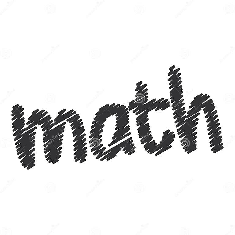 Isolated Sketch Texture of a Math Lettering Vector Stock Vector ...