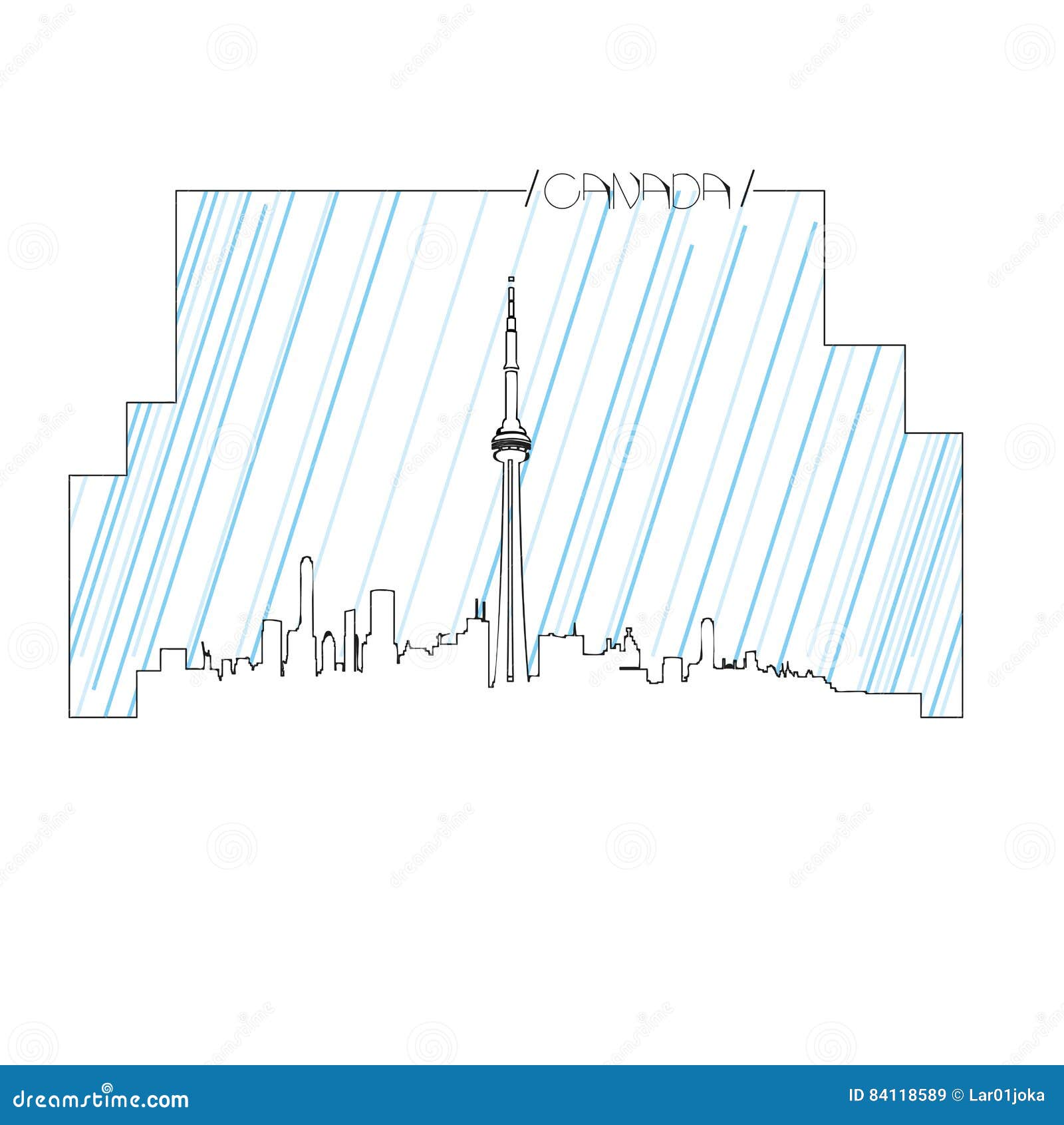 Isolated Skyline of Toronto Stock Vector - Illustration of toronto ...