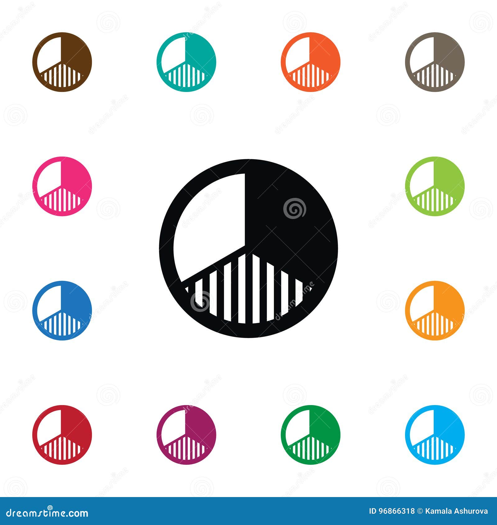 Isolated Slice Icon. Report Vector Element Can Be Used for Report ...